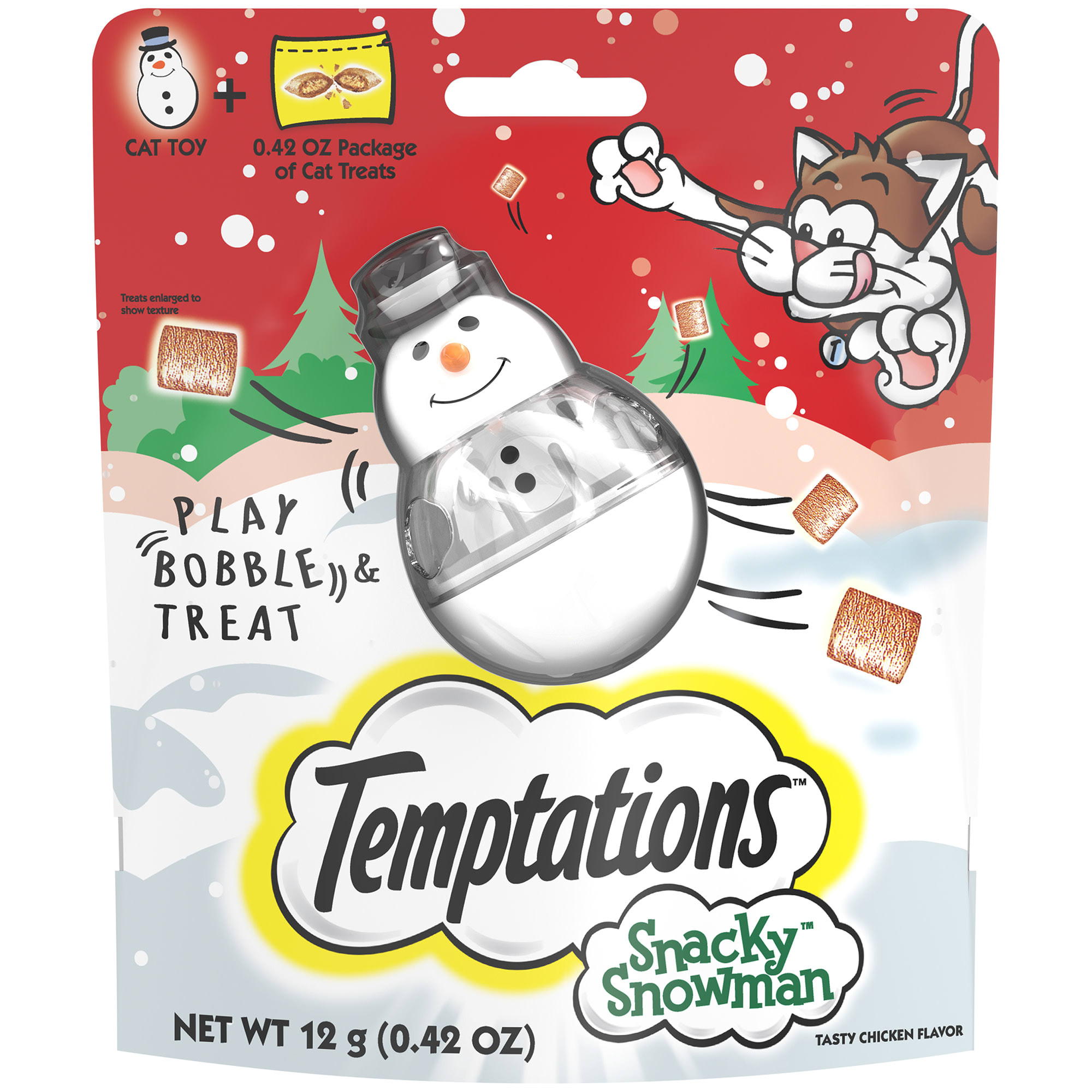 Temptations Snacky Snowman Tasty Chicken Flavor Cat Toy & Classic Cat ...