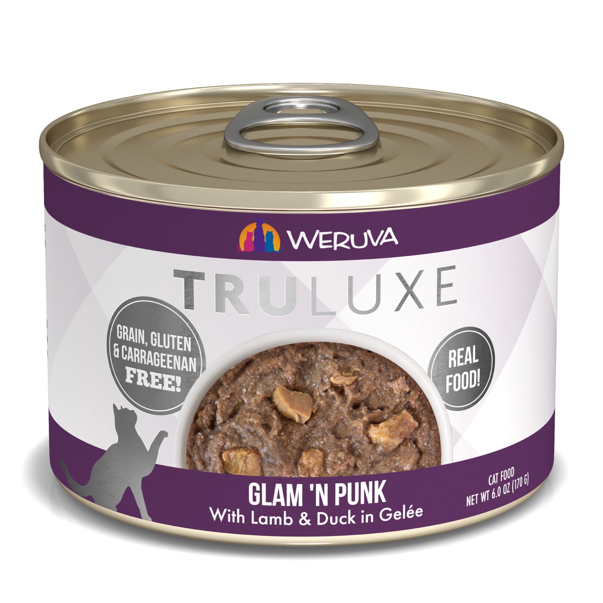 Weruva TruLuxe Glam 'N Punk with Lamb & Duck in Gelee Wet Cat Food, 6 ...
