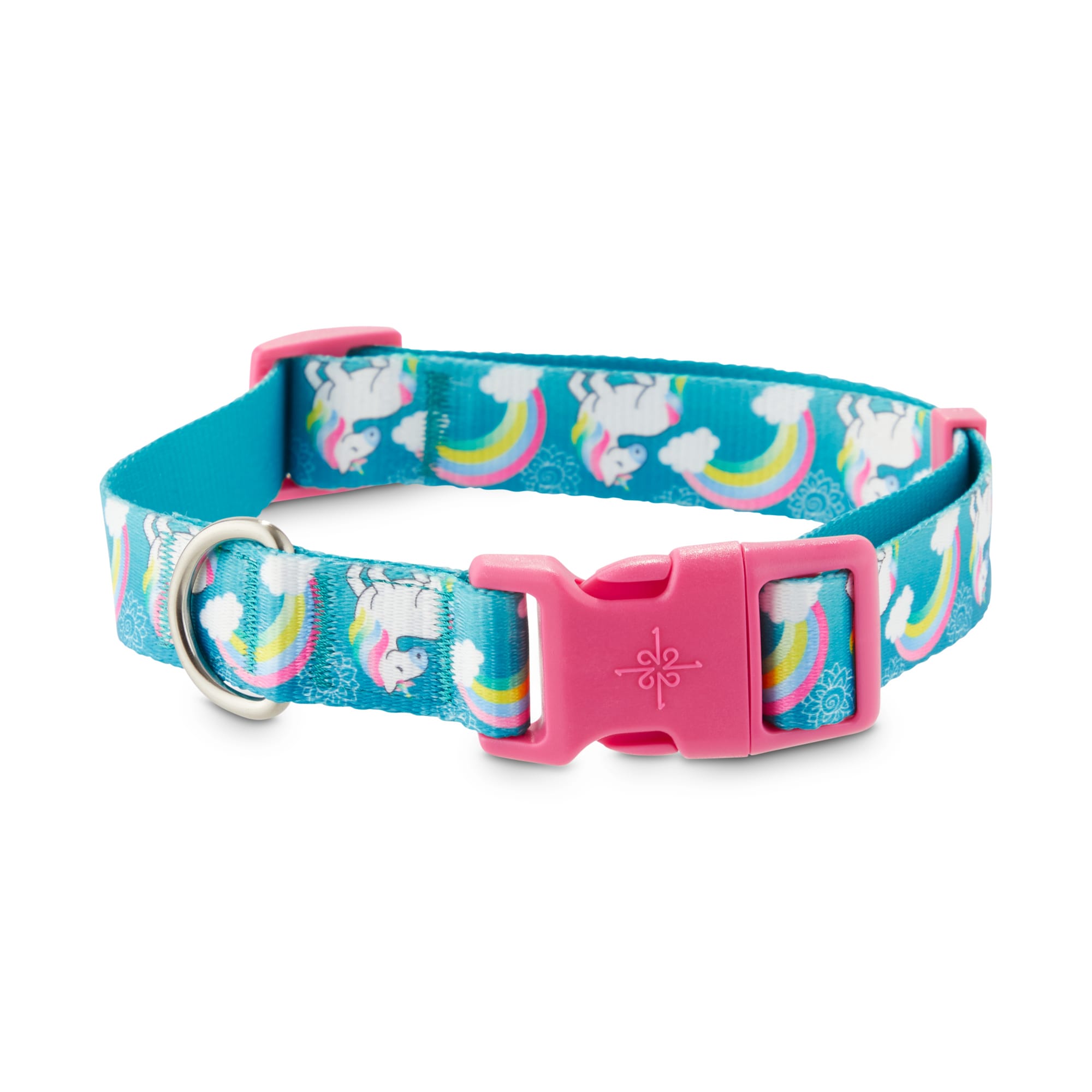 YOULY Large Dog Collar Rainbows & Unicorns Fashion Print