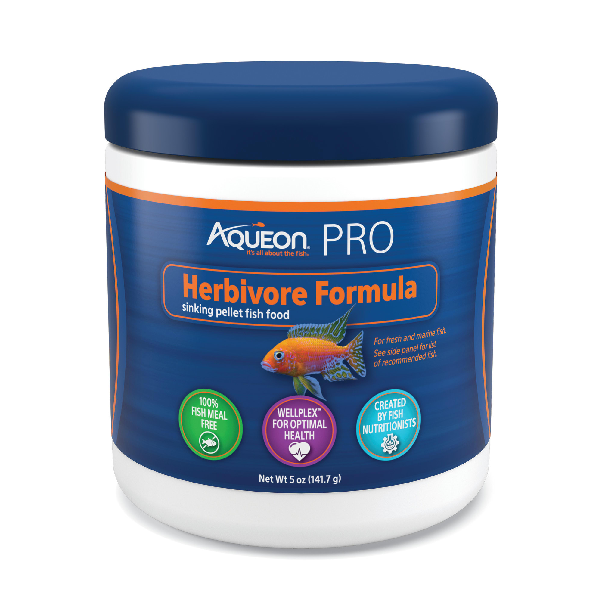 Aqueon Pro Herbivore Formula Fish Food Pellet, 5 oz. | Petco