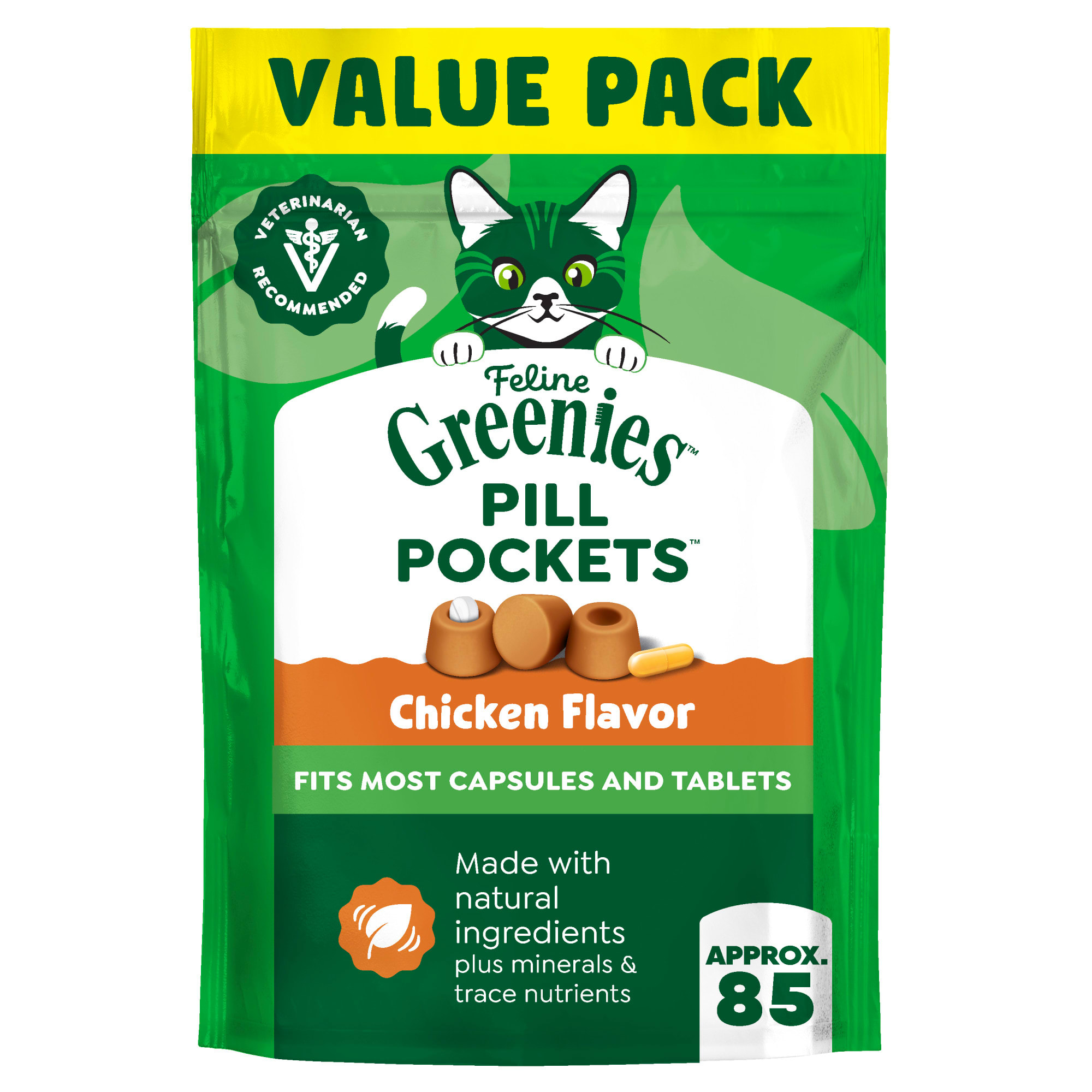 Greenies Pill Pockets Chicken Flavor Natural Soft Cat Treats 3 Oz Petco
