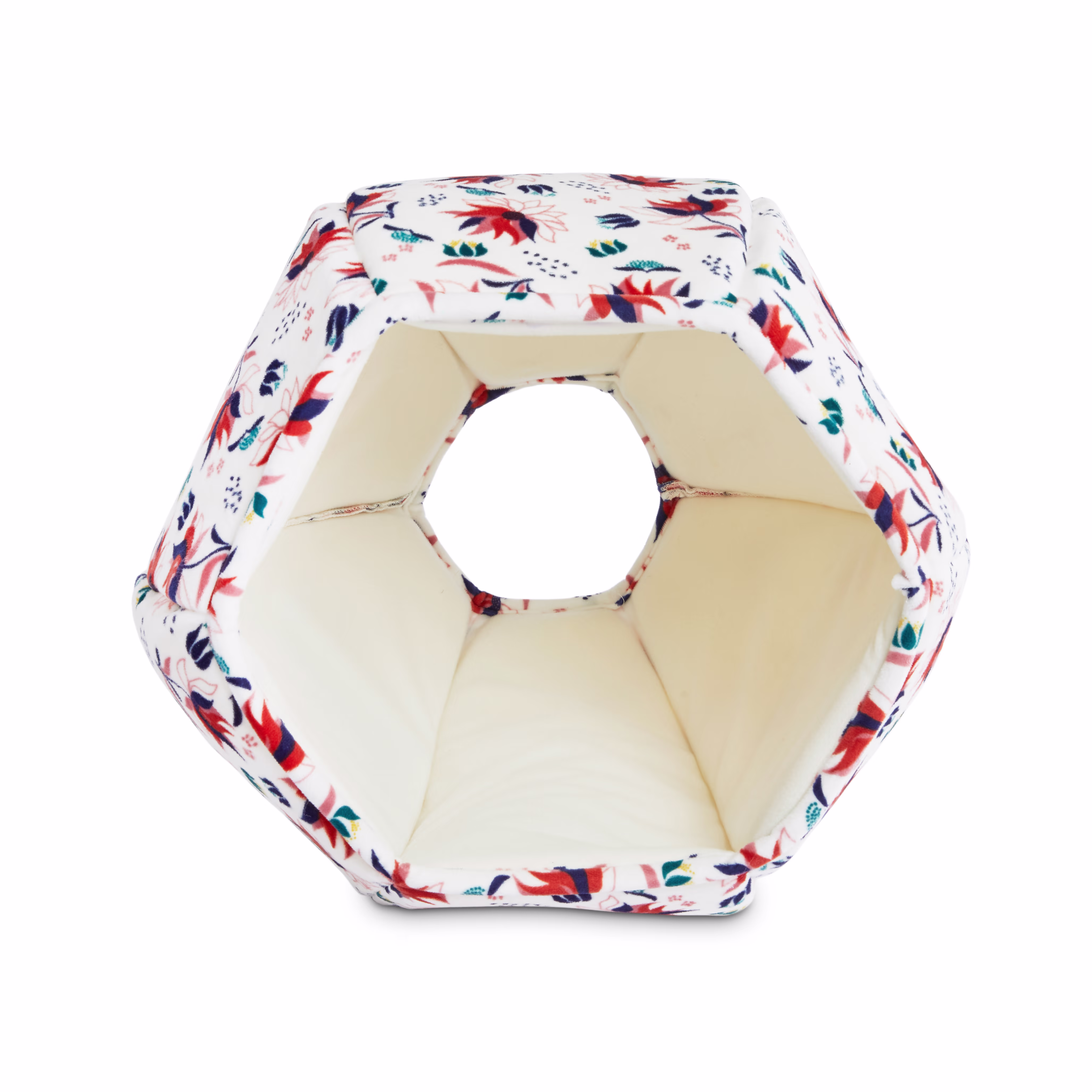 EveryYay Ivory Floral Bubble Cave Cat Bed, 15" x 15" x 11" | Petco