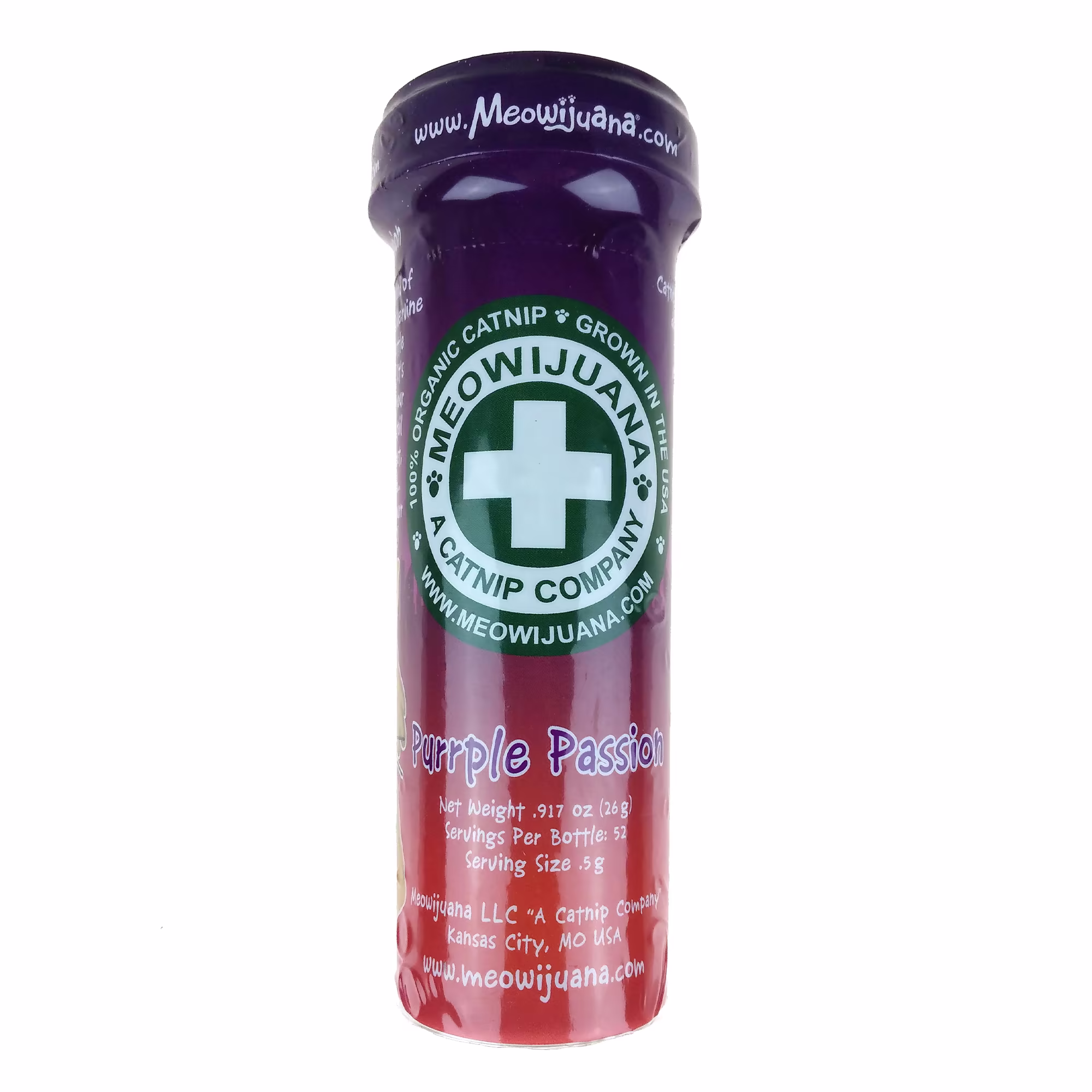 Meowijuana Purple Passion Cat Catnip, Medium, .917 oz. | Petco