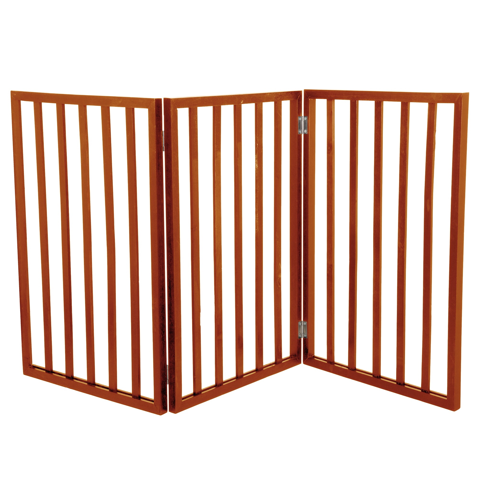 PETMAKER Freestanding Wooden Pet Gate, Mahogany, 1"x54"x24" | Petco