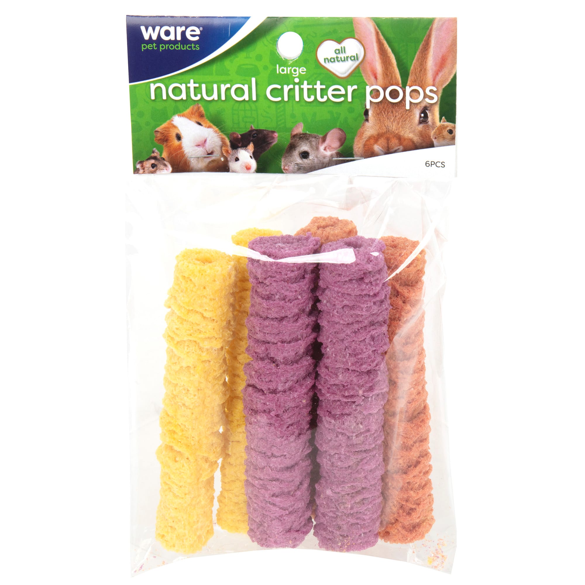 WARE Large Natural Critter Pops Small Animal Treats, Pack of 6 | Petco