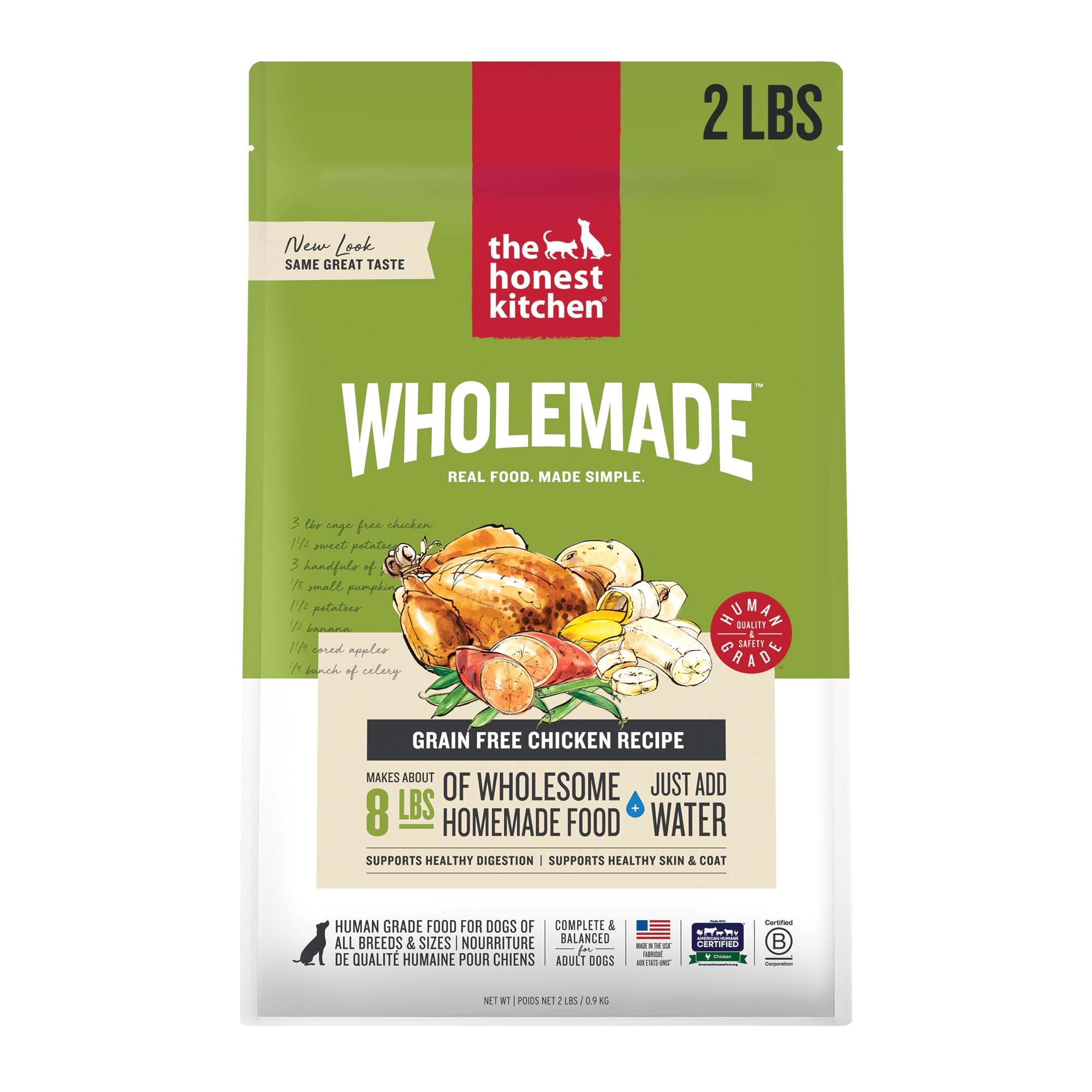 The Honest Kitchen Dehydrated Grain Free Chicken Recipe Dog Food, 2 lbs ...