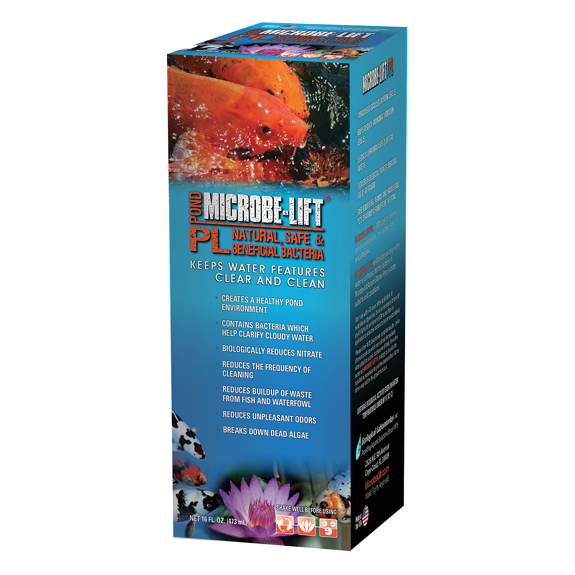 Microbe-Lift Pond PL Natural Safe & Beneficial Bacteria, 16 fl. oz. | Petco