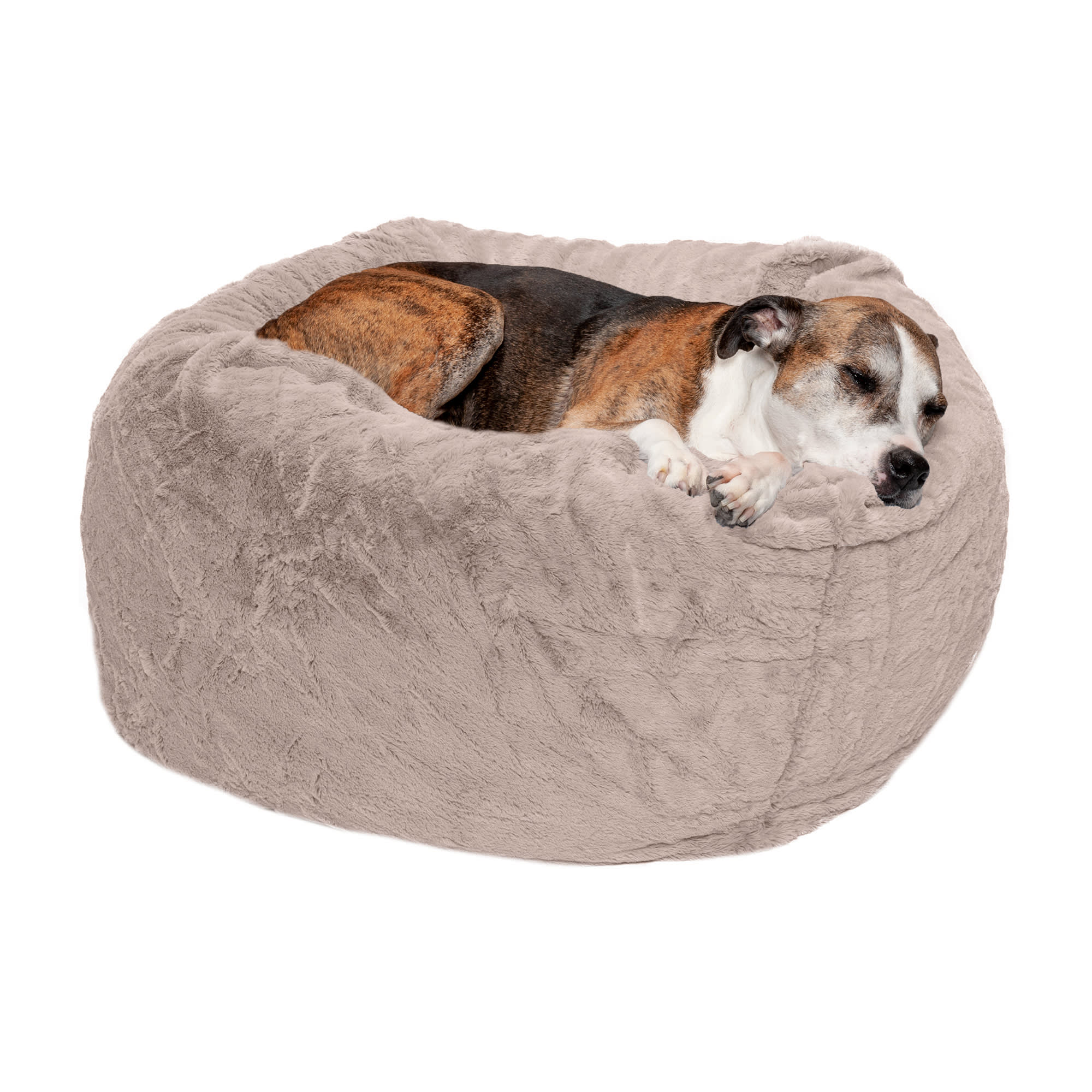 FurHaven Round Plush Ball Pet Bed, 23.6" L X 23.6" W X 34" D, Shell | Petco