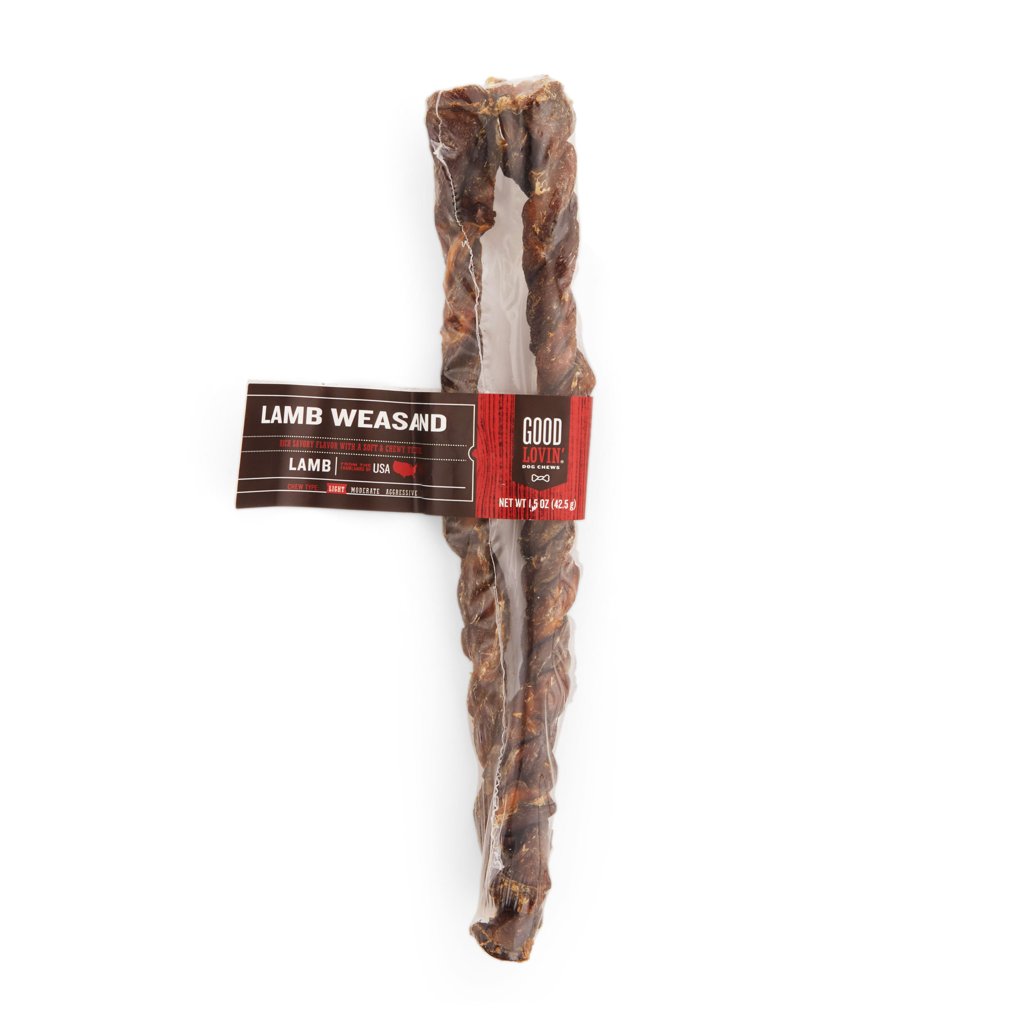 GOOD LOVIN' Lamb Weasand Dog Chew, 1.5 oz., Count of 2 | Petco