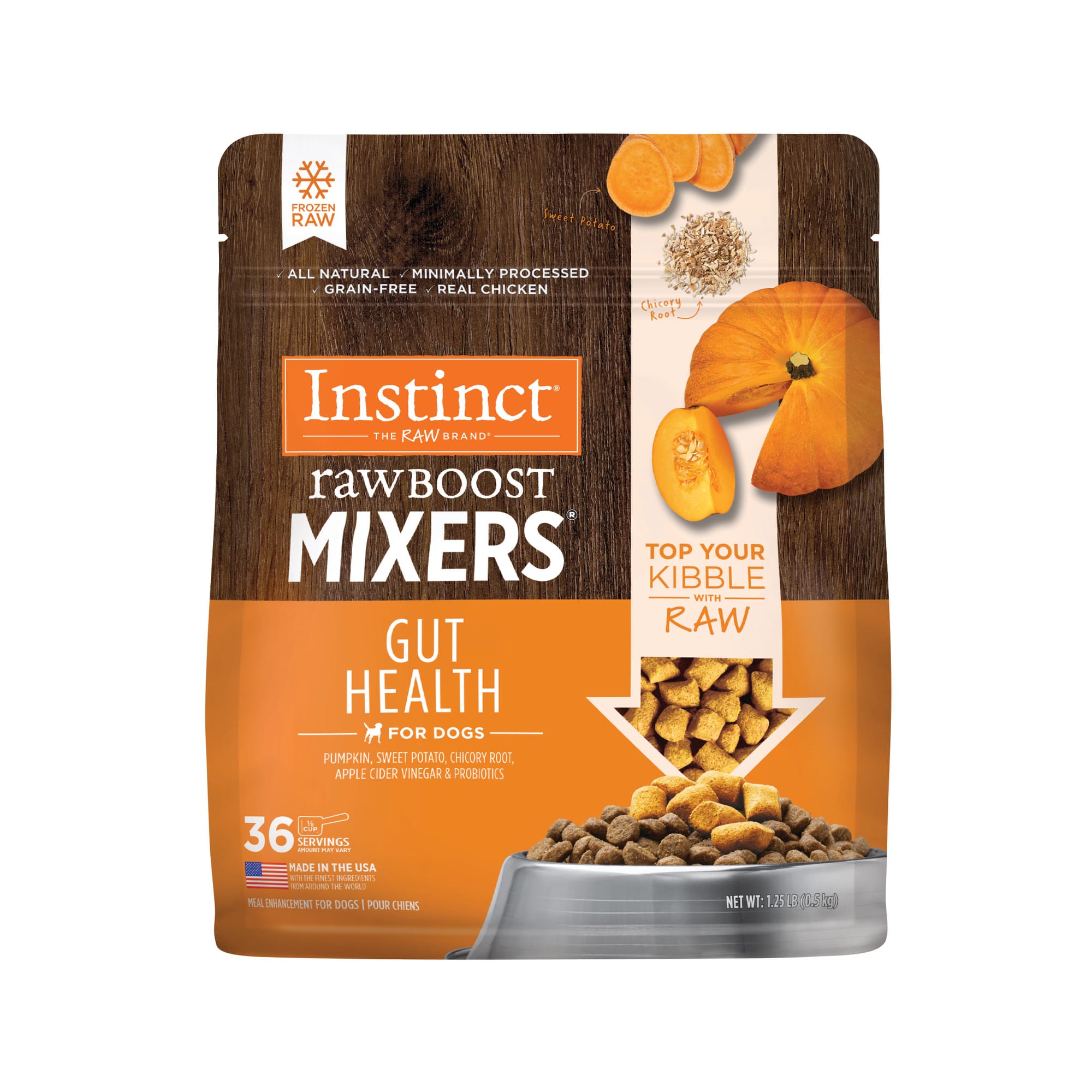 Instinct Frozen Raw Boost Mixers Grain Free Gut Health Grain Free All ...