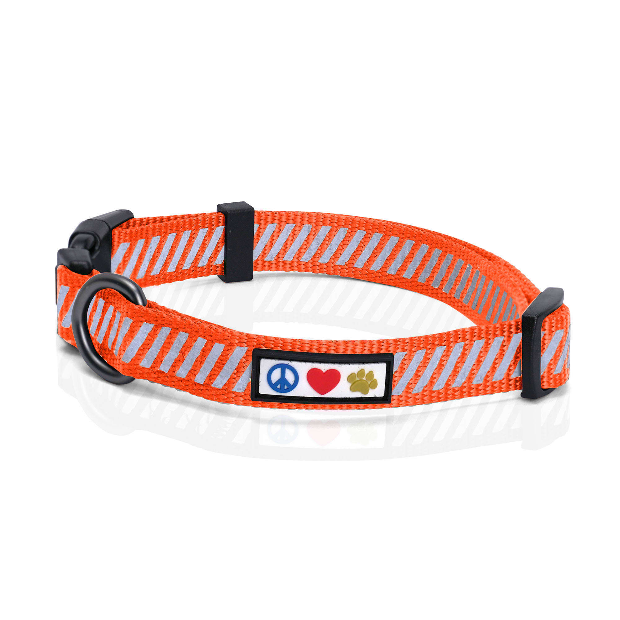 Pawtitas Reflective Traffic Dog Collar, Orange, Small | Petco