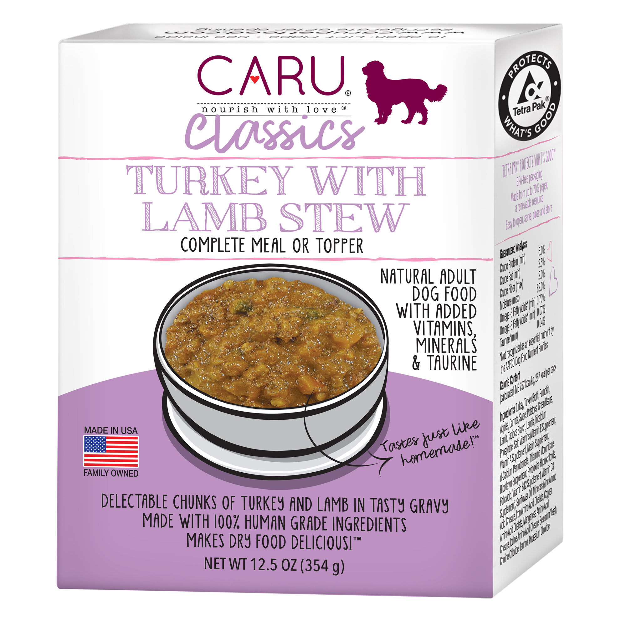 CARU Classics Turkey with Lamb Stew Wet Dog Food, 12 oz., Case of 12 ...