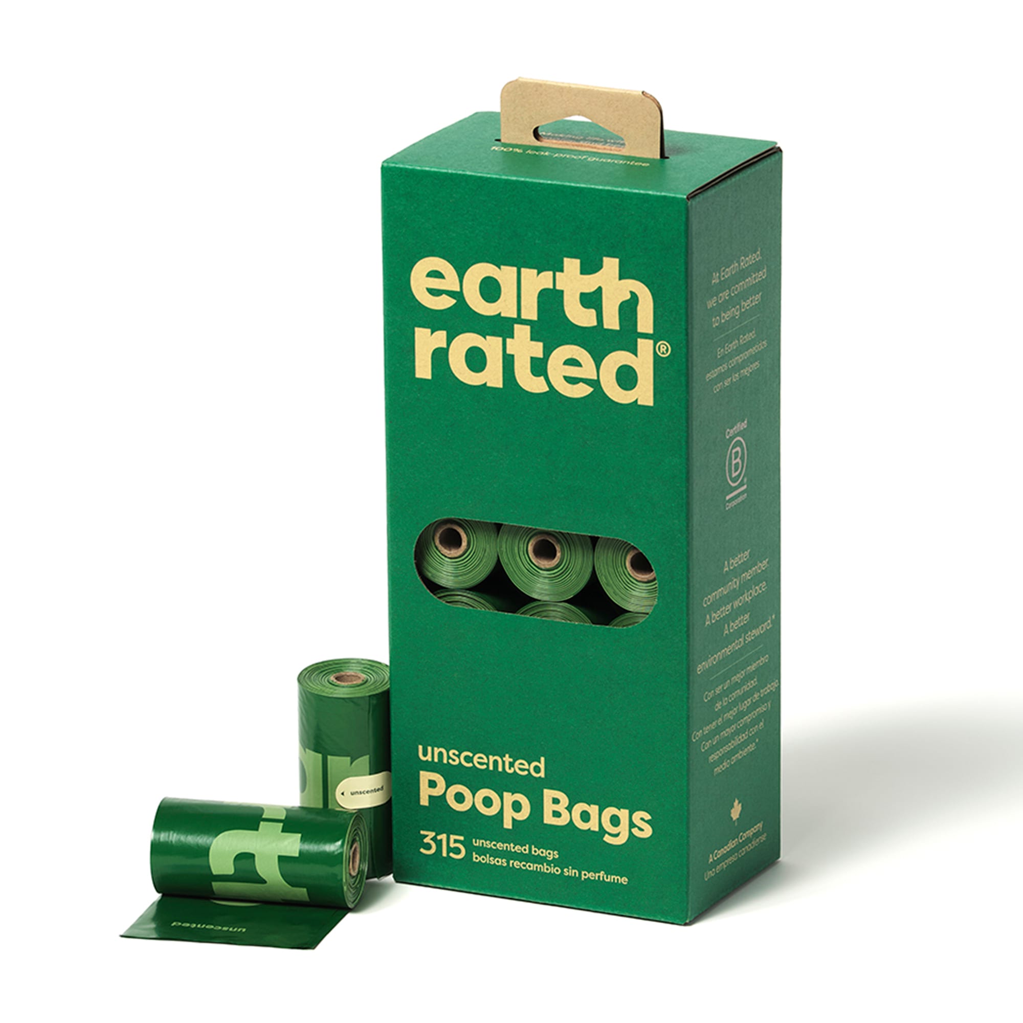Earth Rated Unscented Leakproof Dog Poop Bags, 315 Count on 21 Single ...