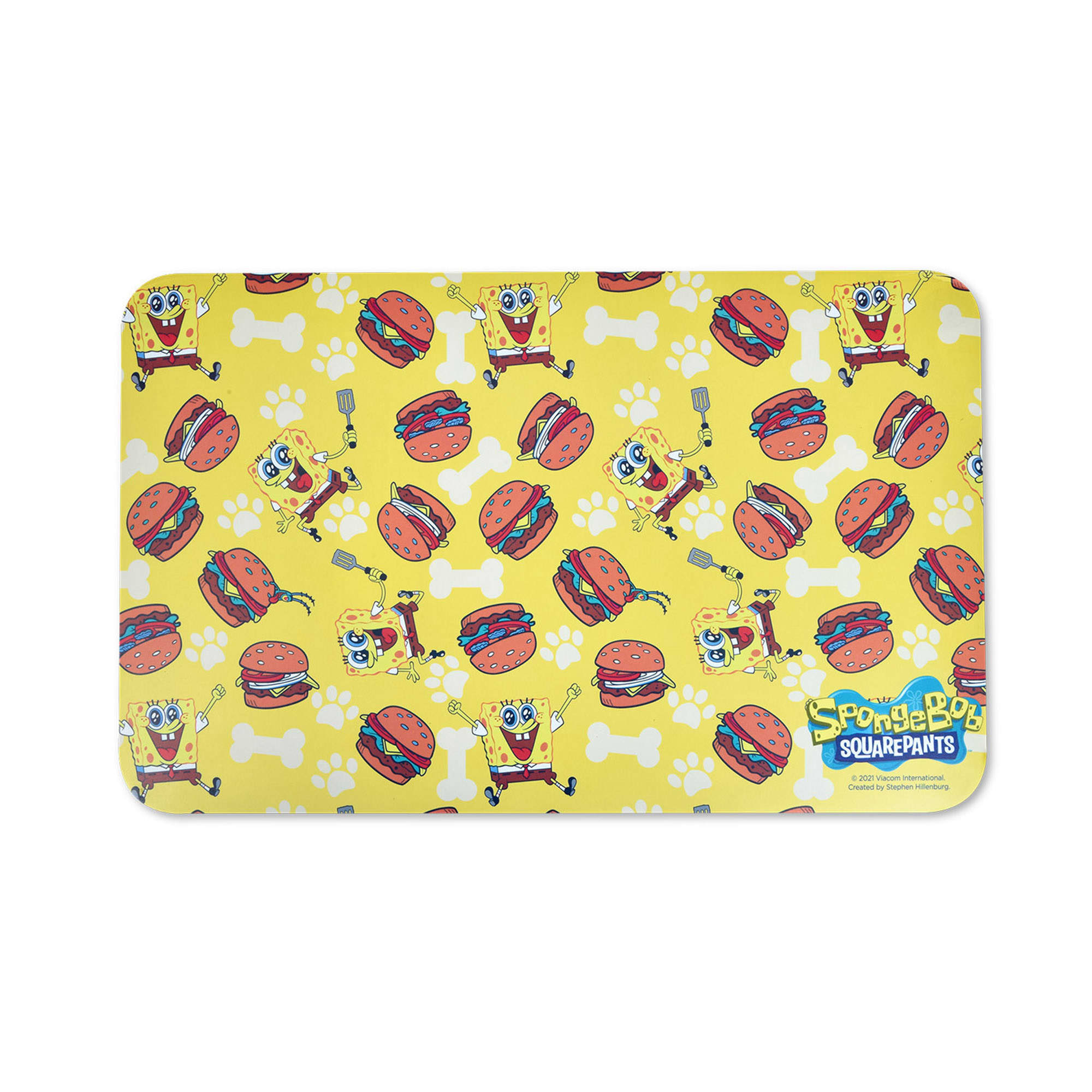 Fetch for Pets SpongeBob SquarePants Krabby Patty Dog Placemat with Non ...