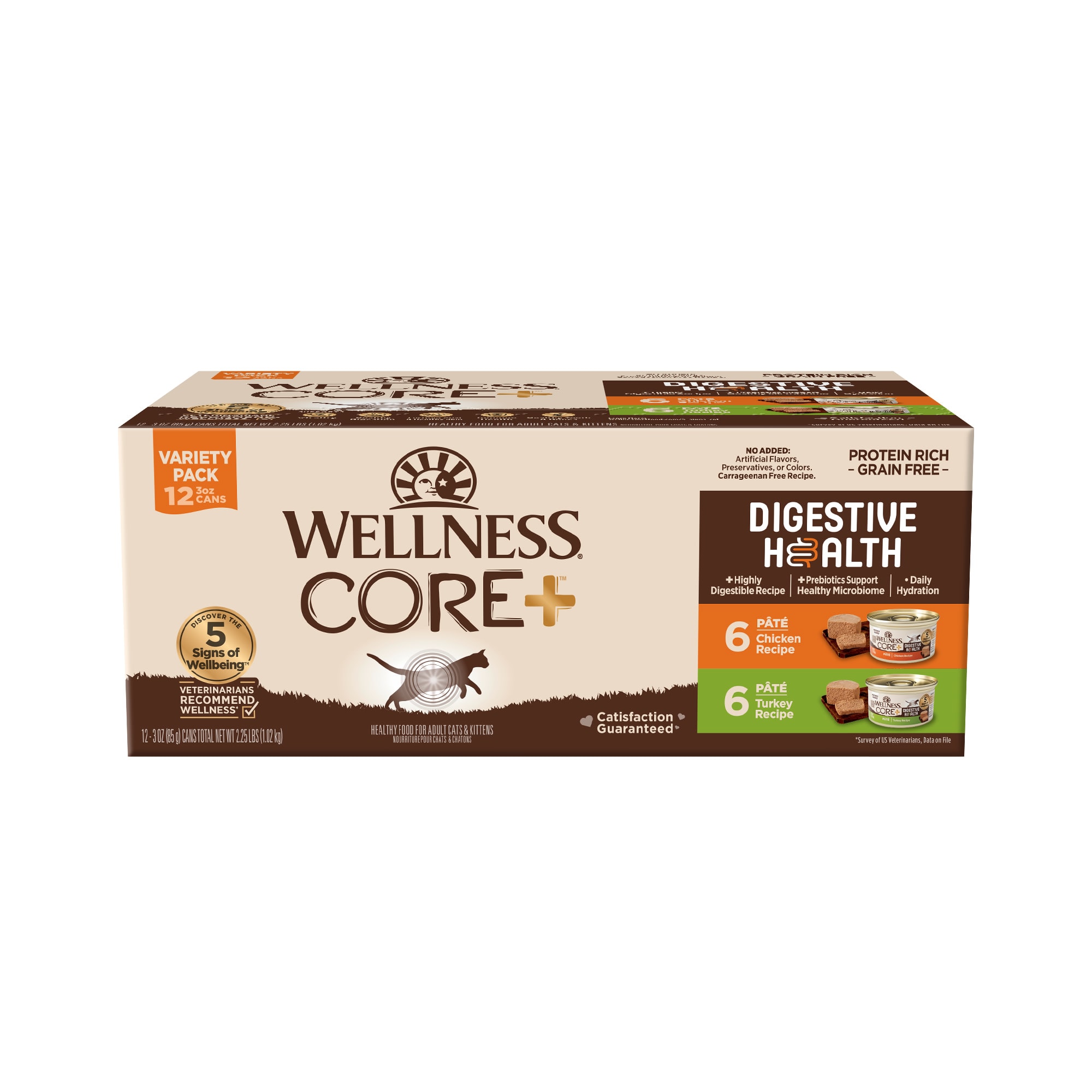 Wellness CORE Digestive Health Chicken & Turkey Pate Variety Pack Wet ...