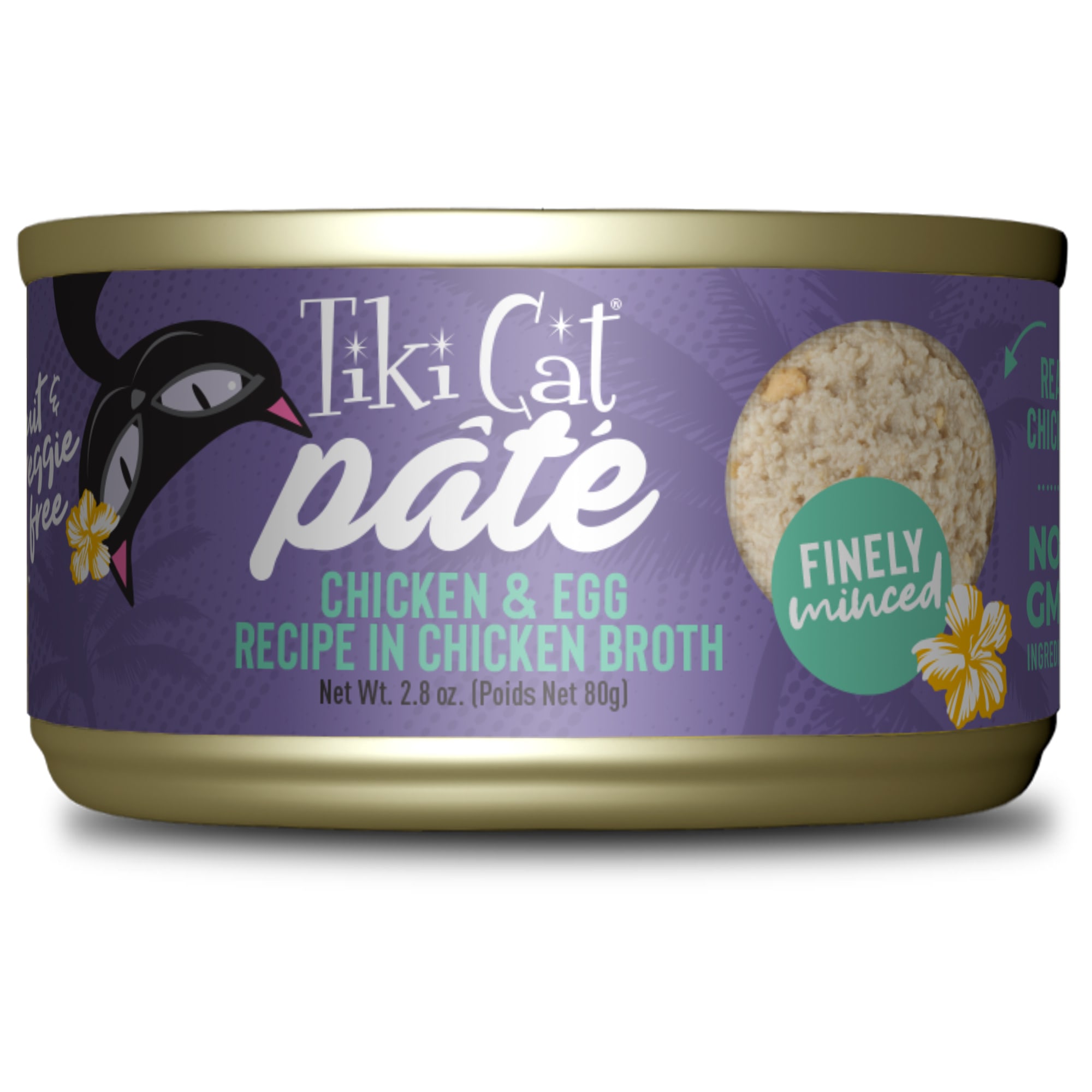 Tiki Cat Luau Chicken with Egg Pate Wet Cat Food, 2.8 oz. | Petco