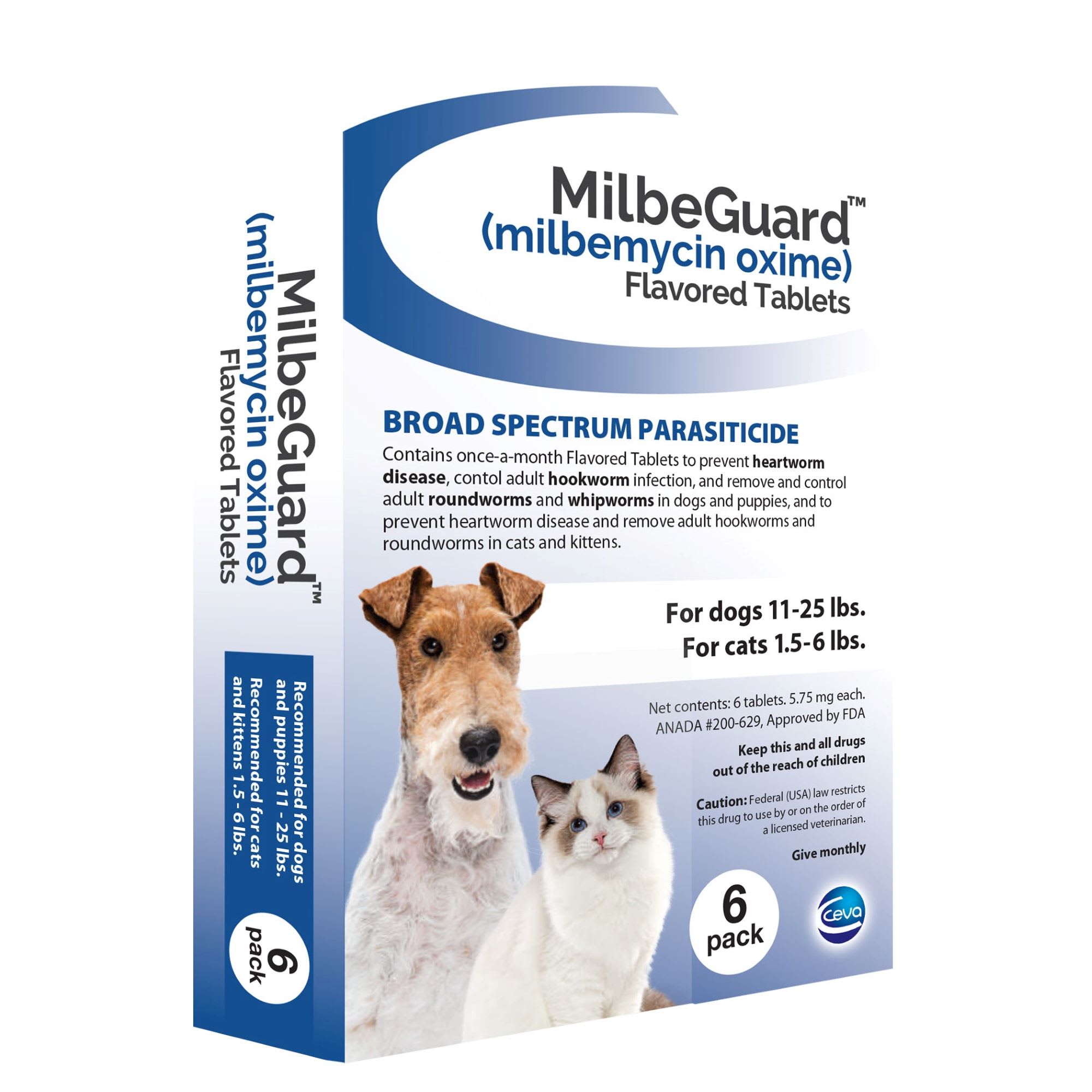MilbeGuard Flavor Tabs 11 to 25 lb dog, 1.5 to 6 lb cat, 6 Count | Petco
