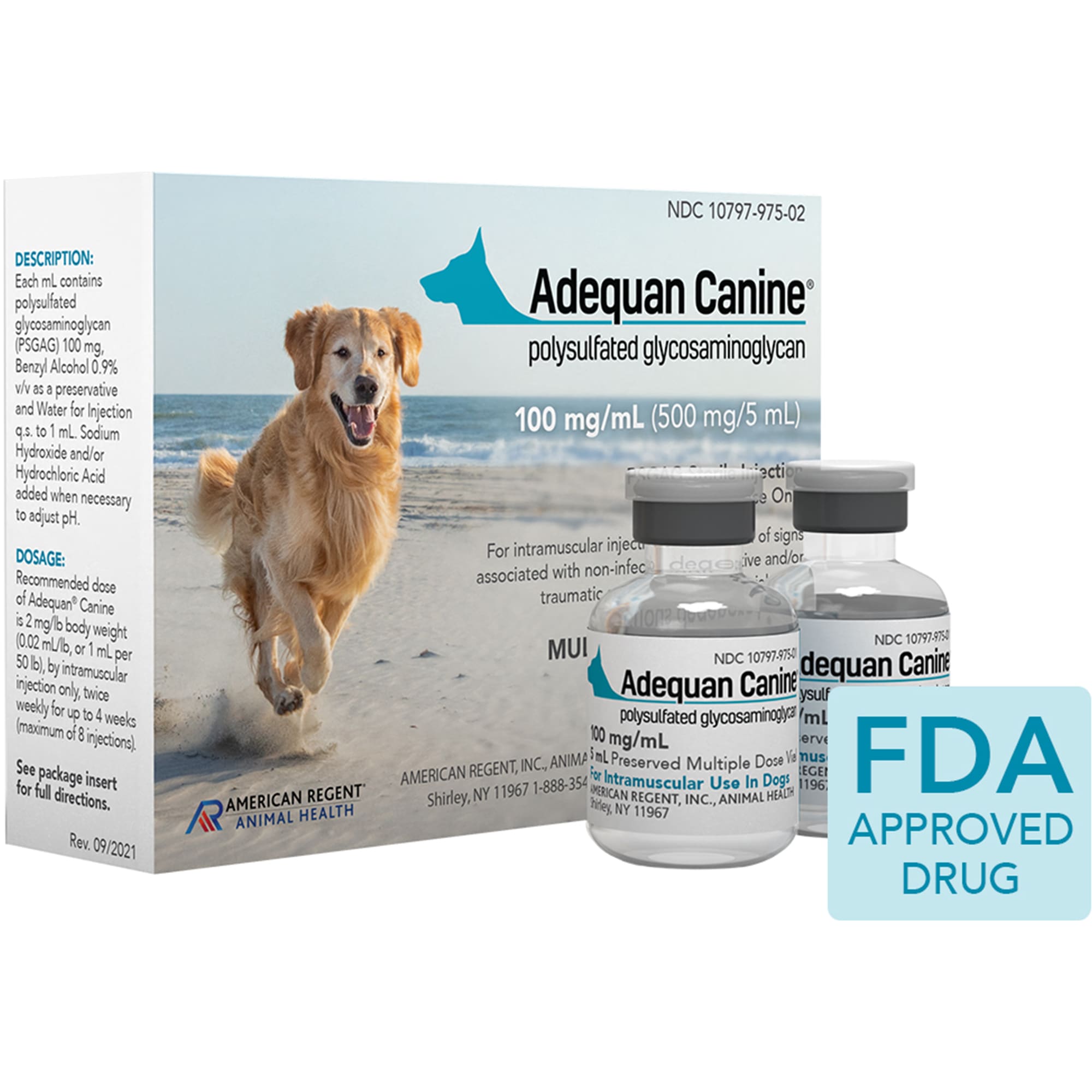 Adequan Canine 5 mL Injectable Solution for Dogs, 2 Vials | Petco