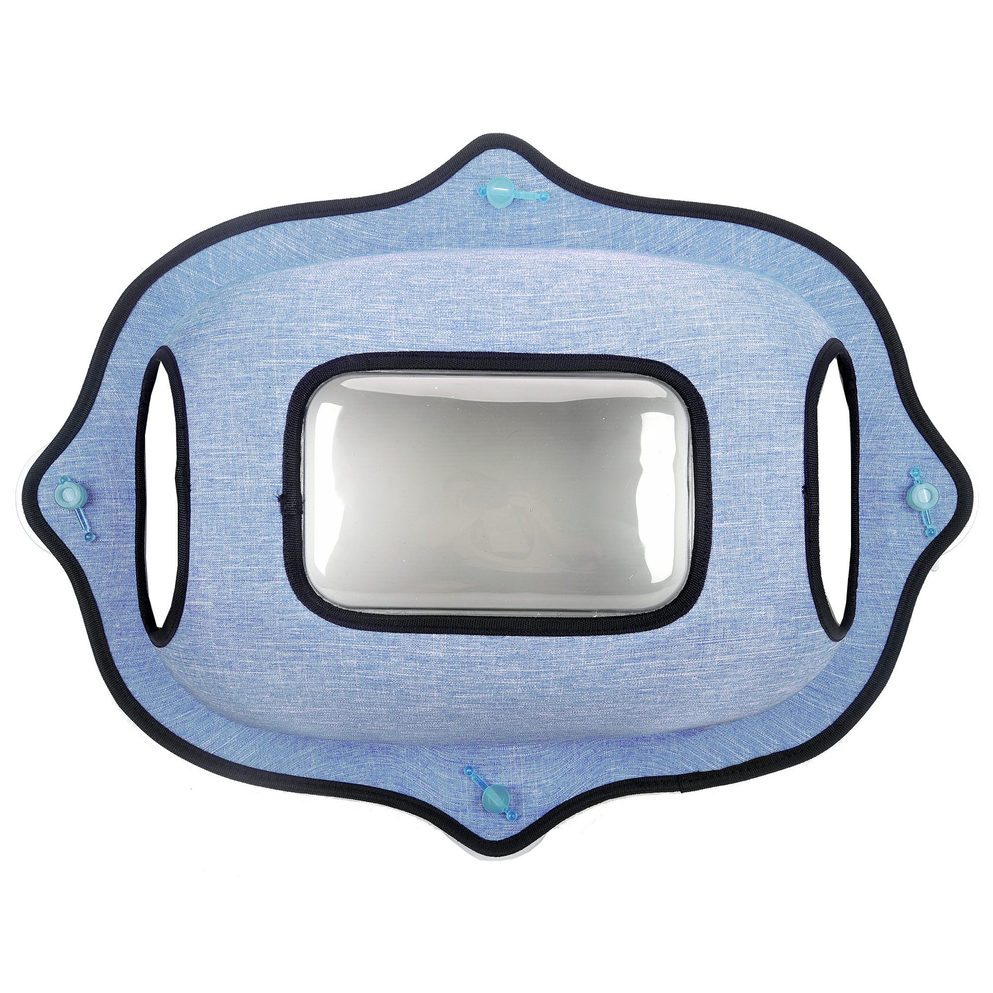Pet Life Blue 'Purr-view' See-through Suction Cup Kitty Cat Lounger and ...