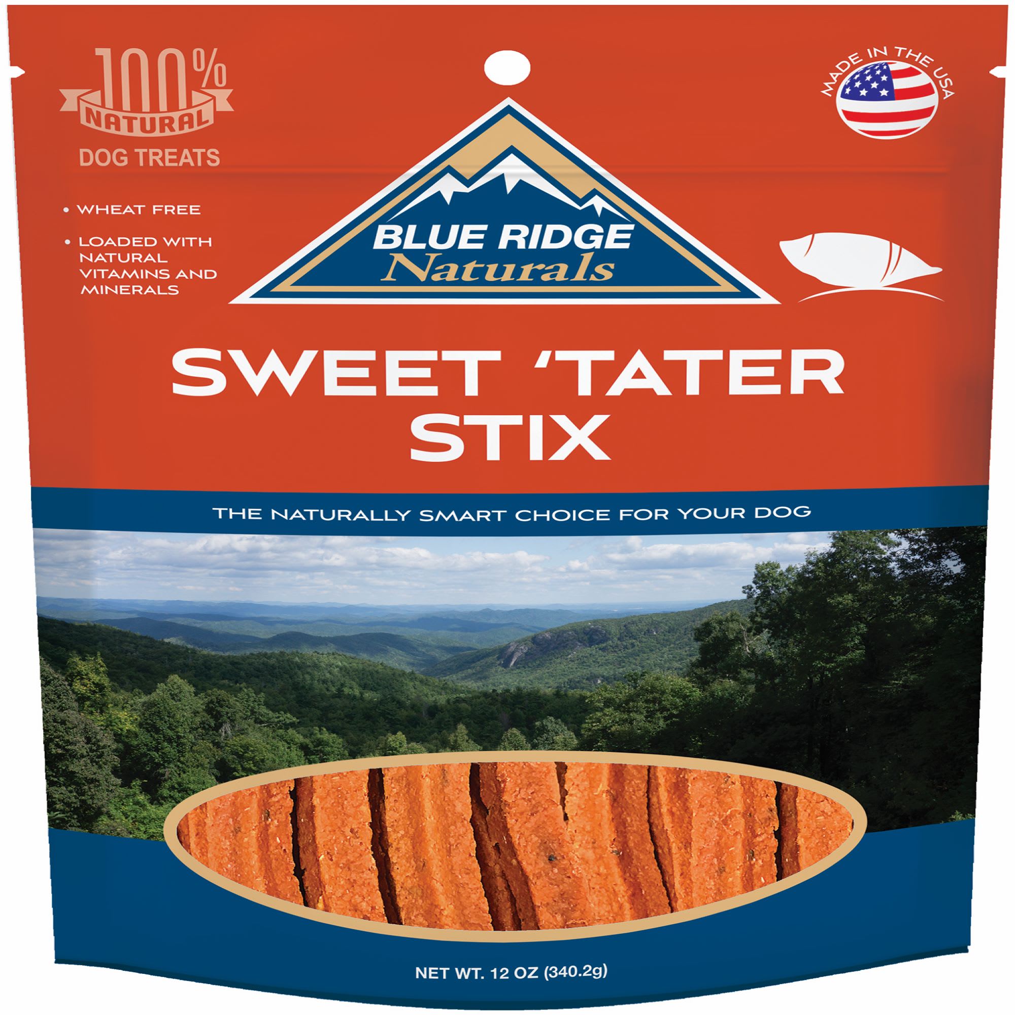 Blue Ridge Naturals Sweet Potato Tater Stix Dog Treats, 12 oz. | Petco