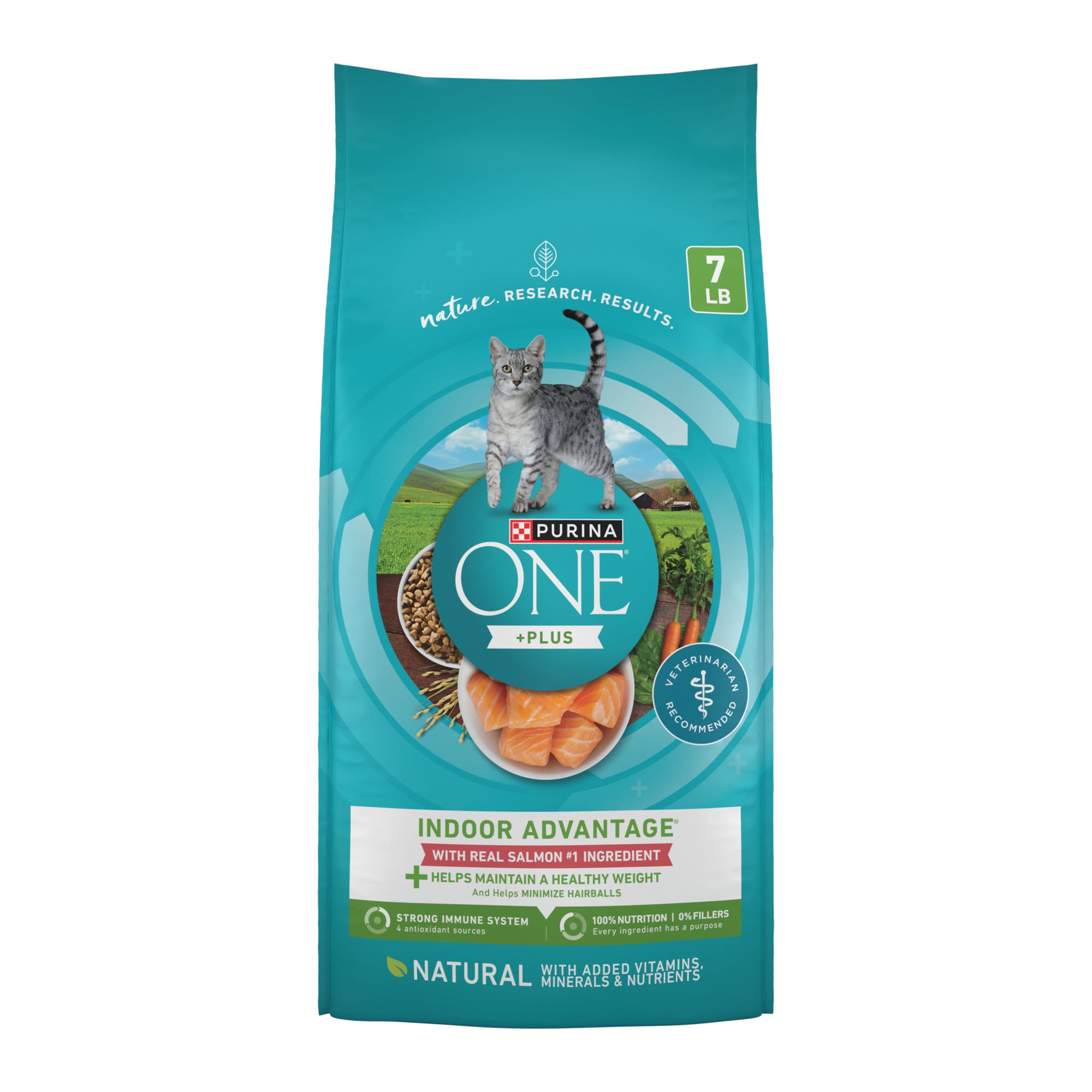 Purina ONE High Protein Indoor Advantage With Real Salmon Natural Low