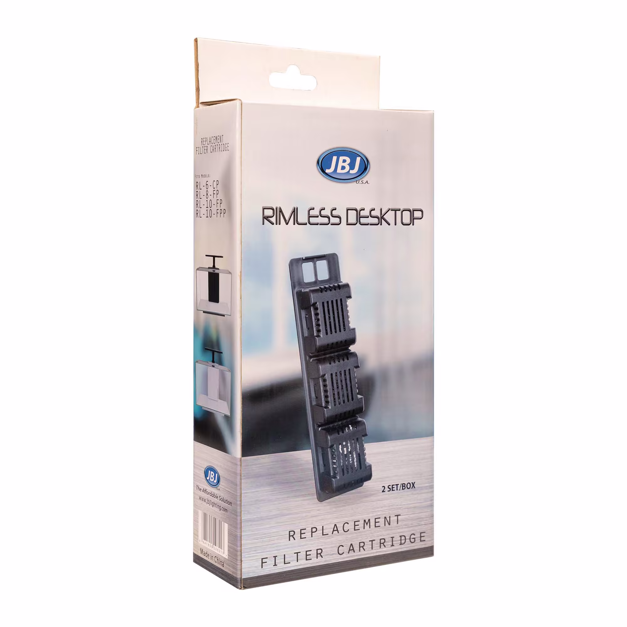 JBJ Rimless Desktop Replacement Filter Cartridge, Pack of 2 | Petco