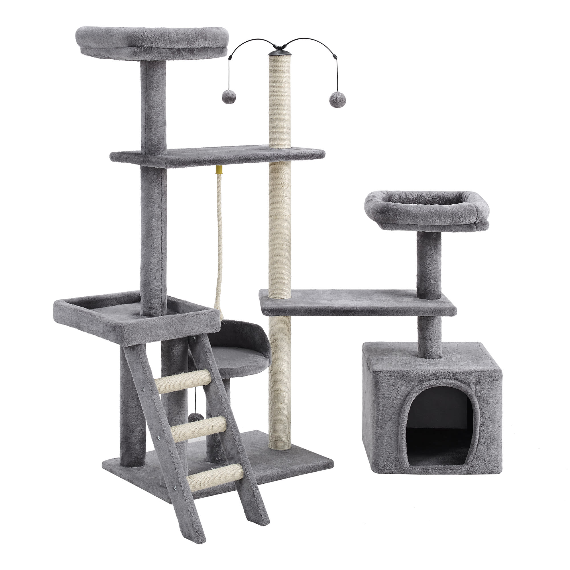Sam's Pets Gray Longshot Cat Tree, 53.5" H | Petco