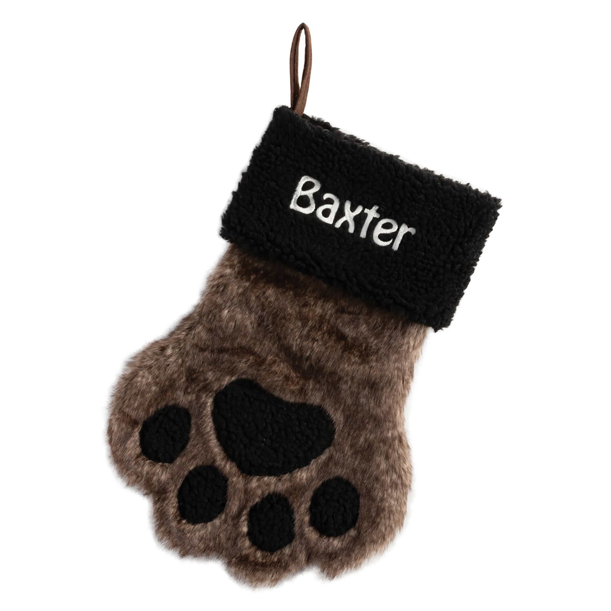 Custom Personalization Solutions Black Fur Dog Paw Personalized Sherpa ...