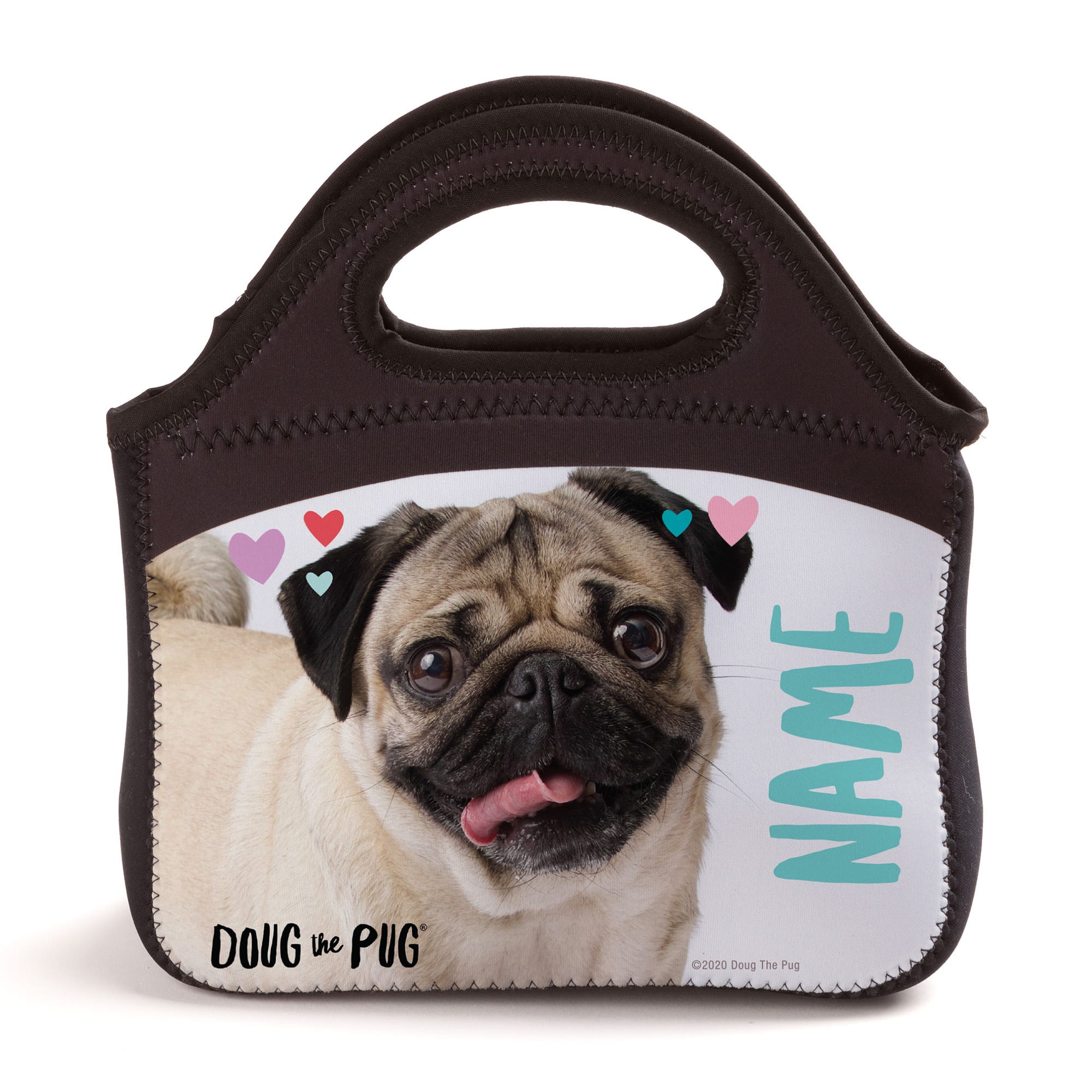 Custom Personalization Solutions Doug The Pug Hearts Personalized Lunch ...