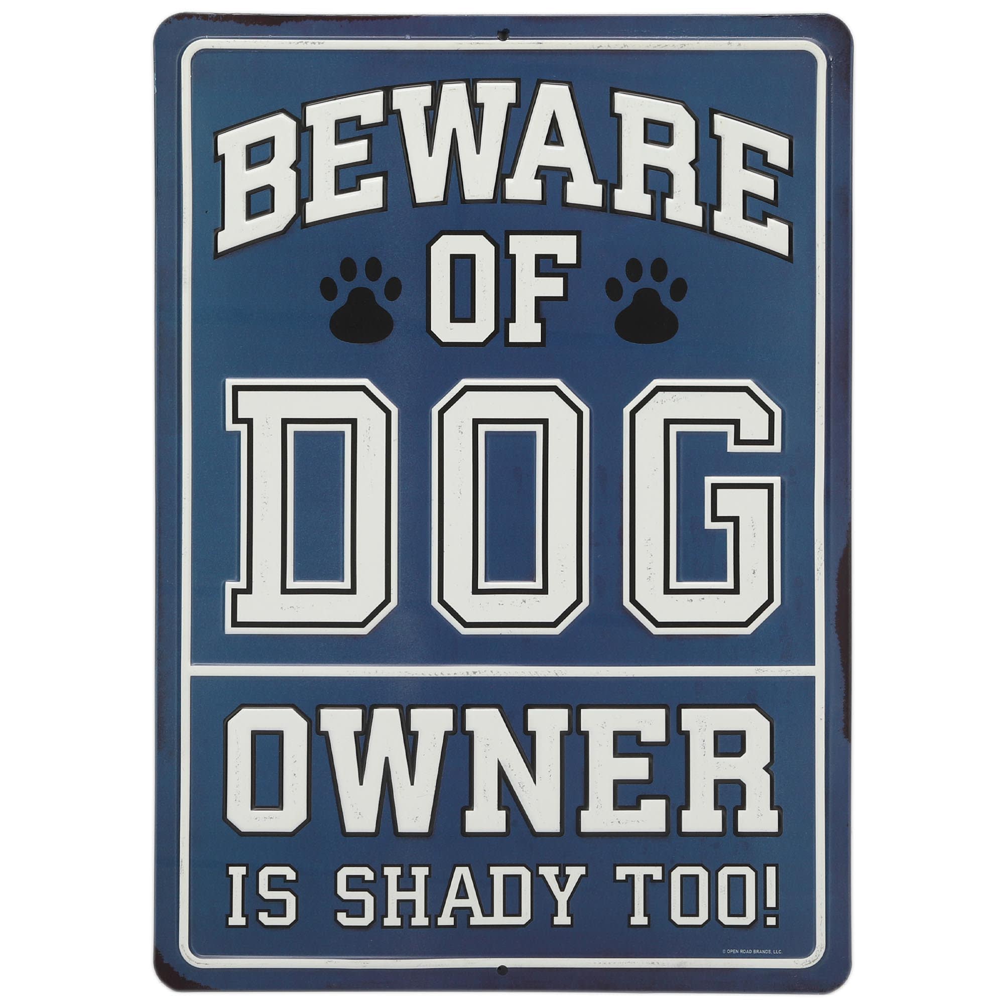 Open Road Brands Beware of Dog & Owner Metal Sign | Petco