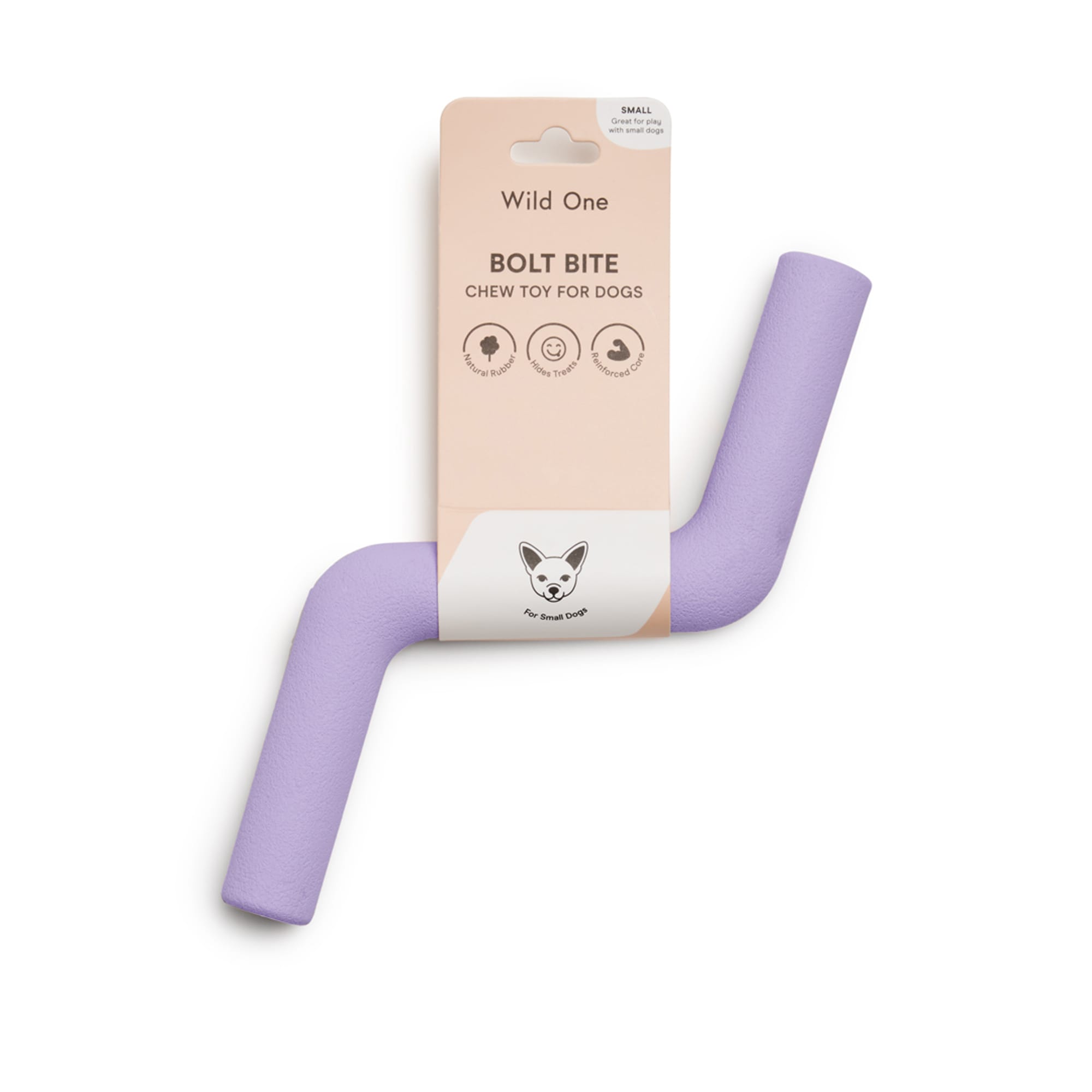 Wild One Lilac Bolt Bite Dog Toy, Small | Petco