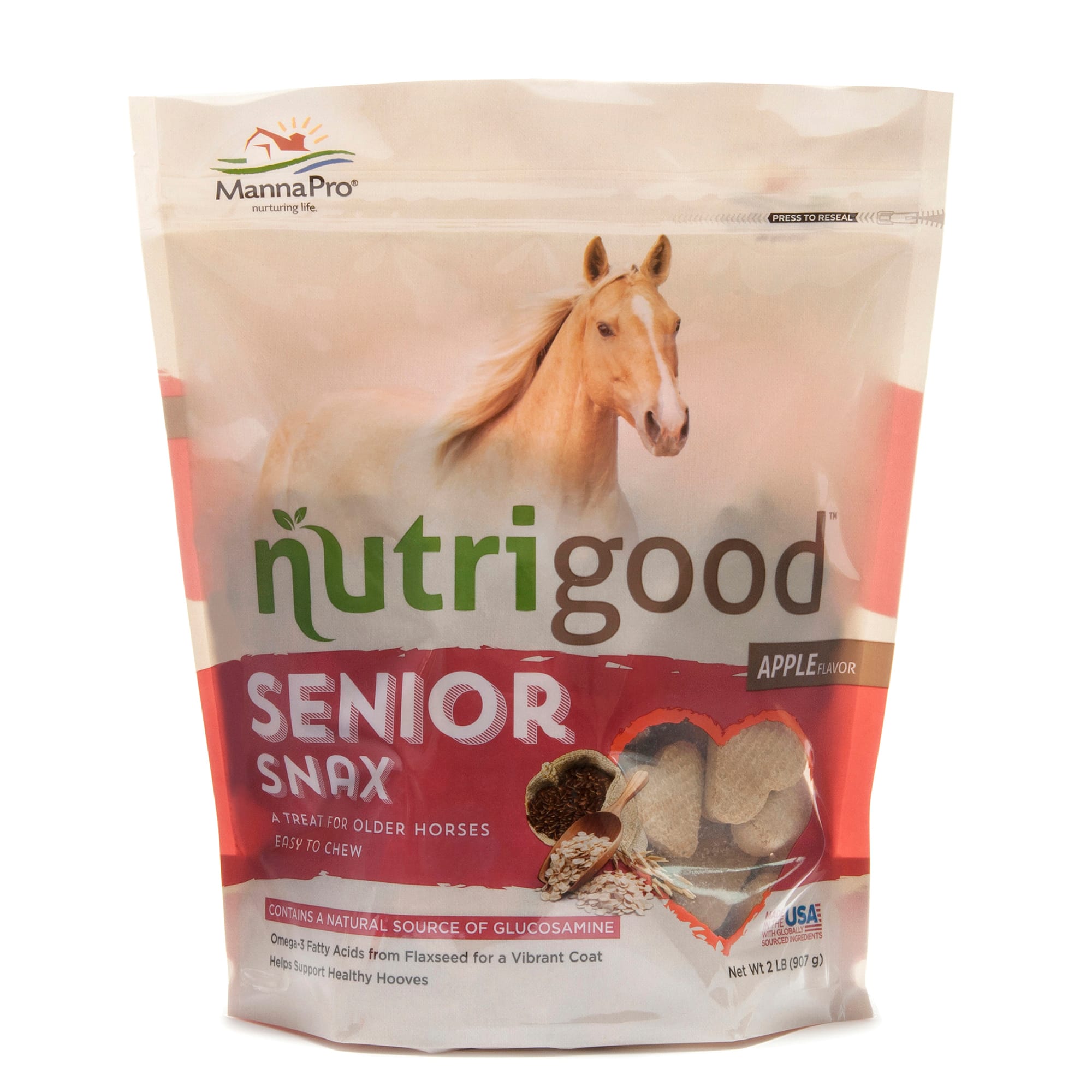 Nutri-Good Senior Snax Horse Treats Apple Flavor with Omega 3, Biotin ...