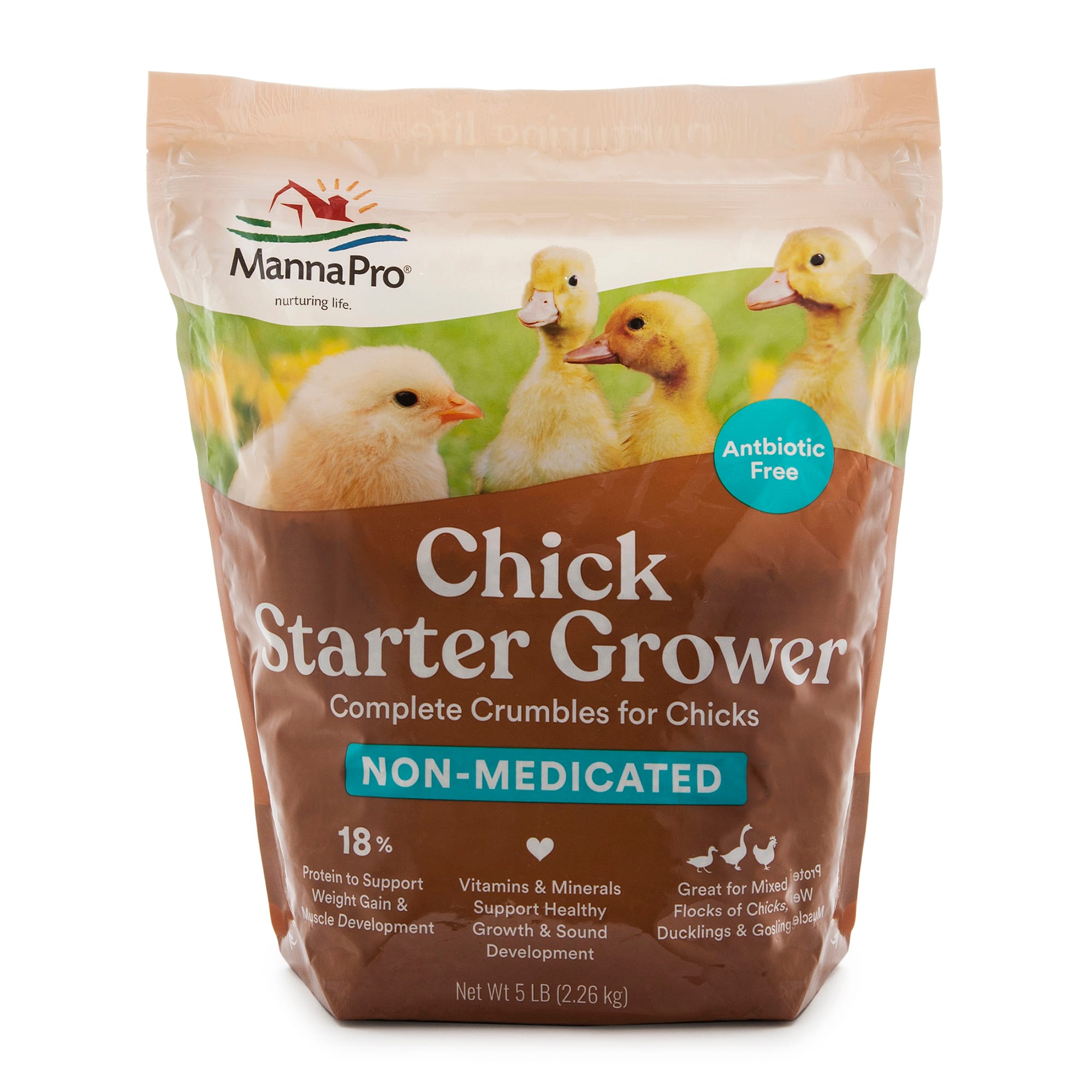 Manna Pro Chick Starter Food Non-Medicated Chick Duck Food, 5 lbs. | Petco