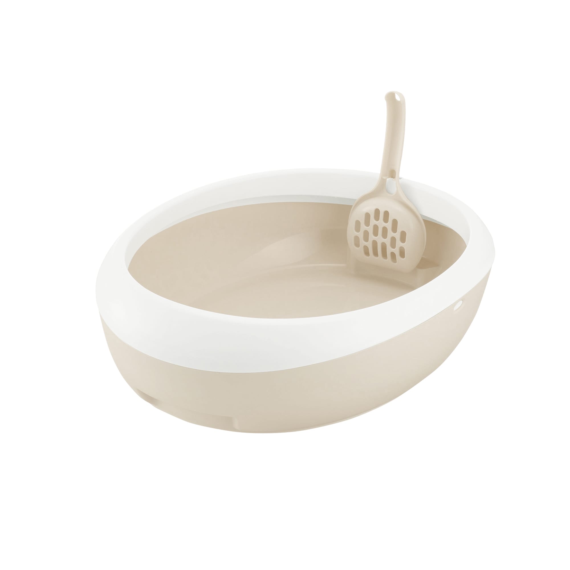 Richell Paw Trax Top Open White Cat Litter Pan, 18.5" L X 14.2" W X 4.7 ...