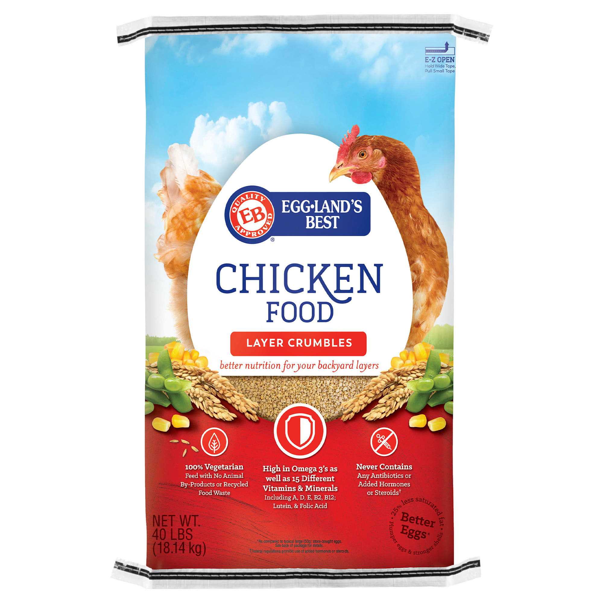 Eggland's Best 17% Layer Crumbles for Chickens, 40 lbs. | Petco