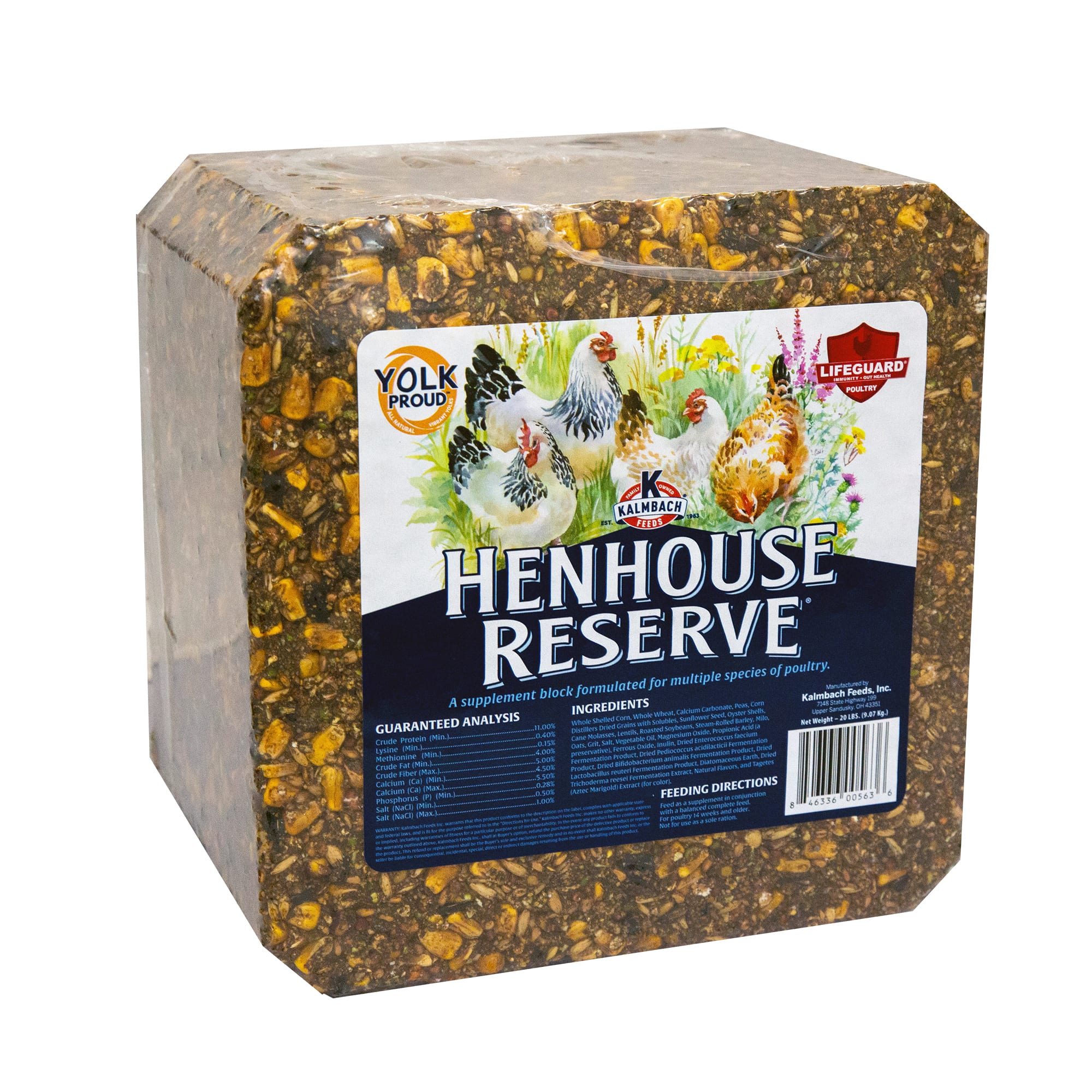 Kalmbach Feeds Henhouse Reserve Poultry Treat Block, 20 lbs. | Petco