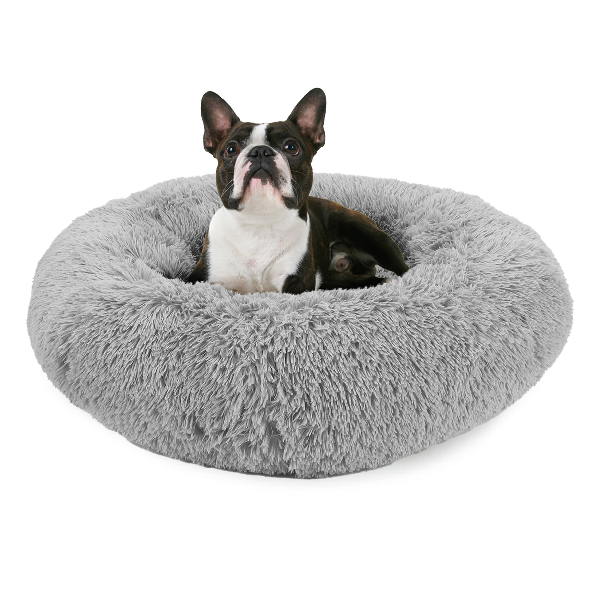 Pet Napper Charcoal Donut Dog Bed, 28" L X 28" W X 9" H | Petco