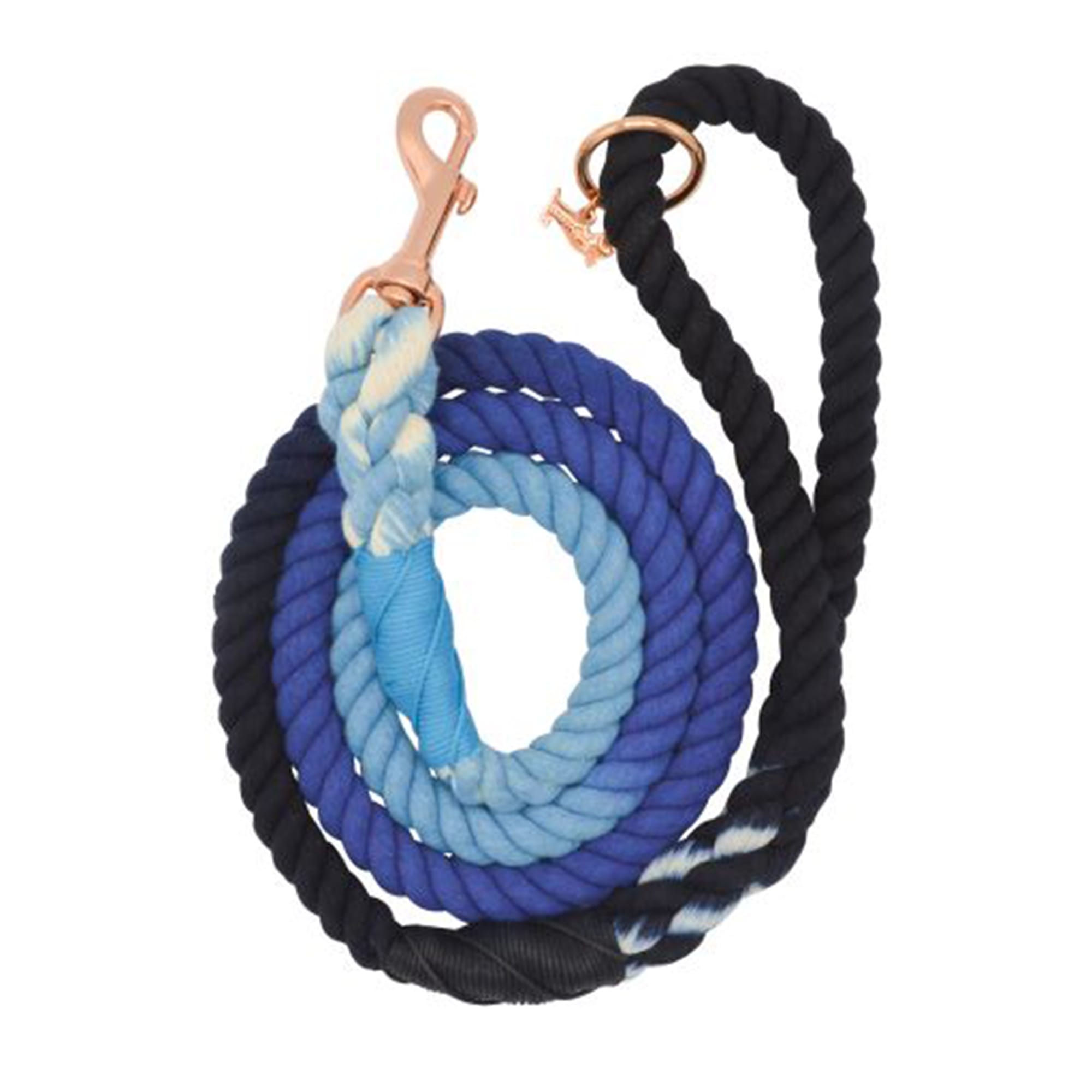 Sassy Woof Romeo Blue And Black Rope Dog Leash | Petco