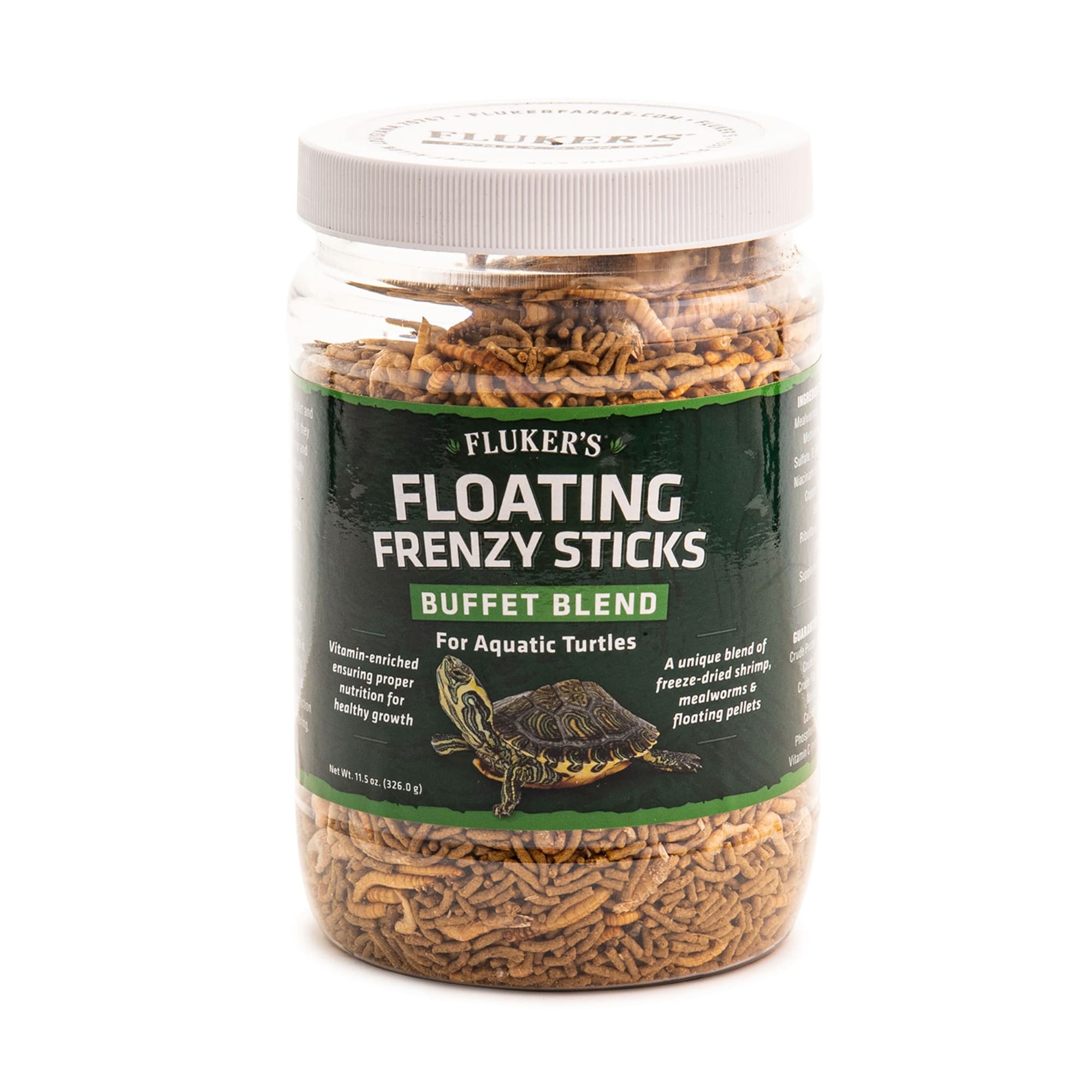 Fluker's Buffet Blend Floating Frenzy Sticks for Aquatic Turtles, 11.5 ...