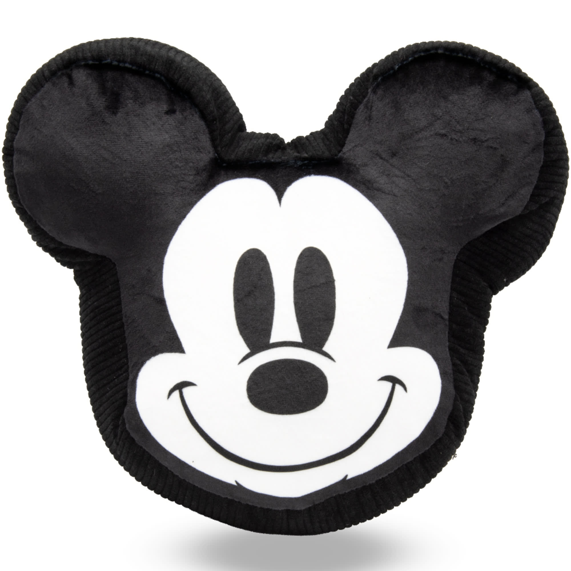 Buckle Down Black Disney Mickey Mouse Smiling Face Plush Squeaker Dog