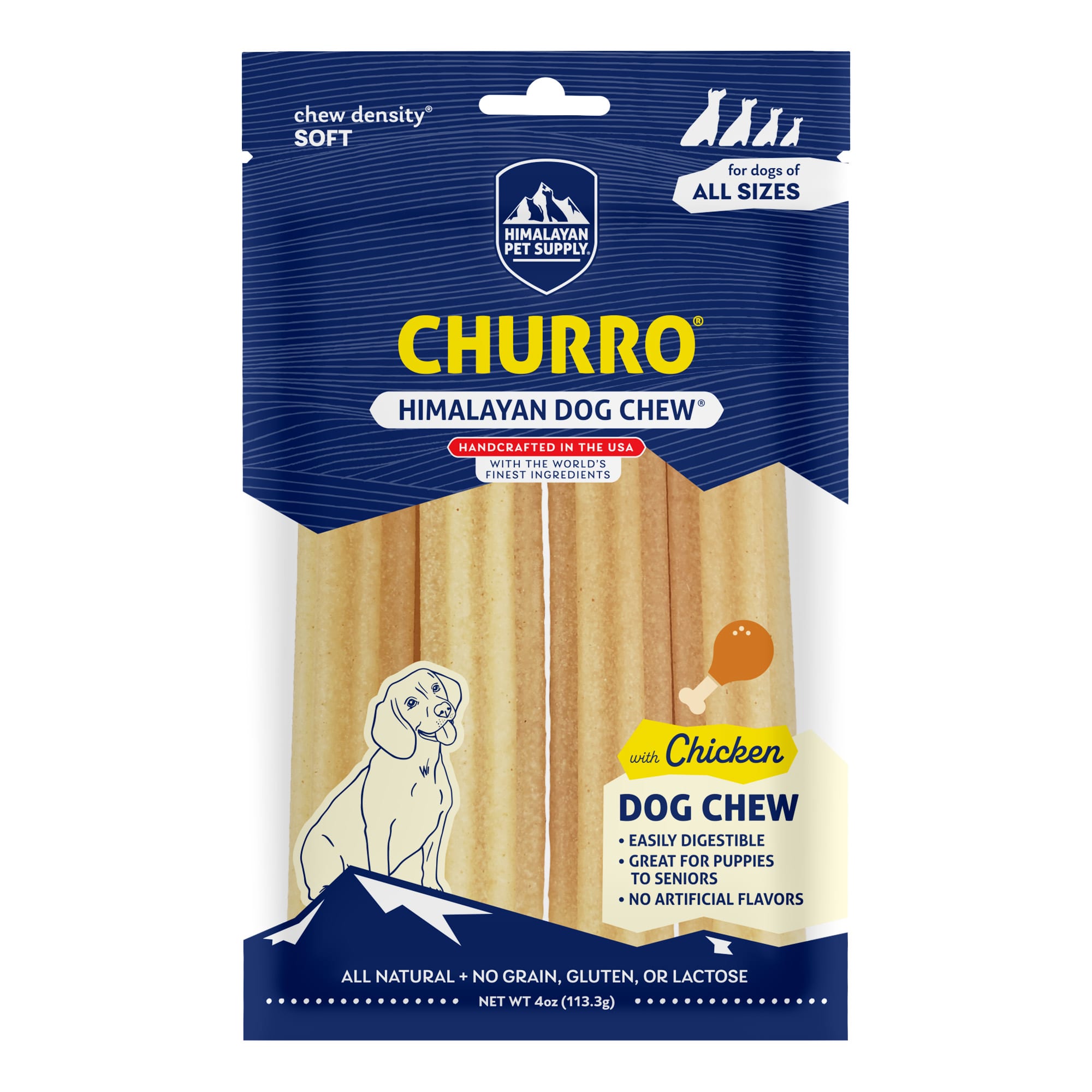 Himalayan Dog Chew CHURRO Chicken Dog Treats, 4 oz. | Petco