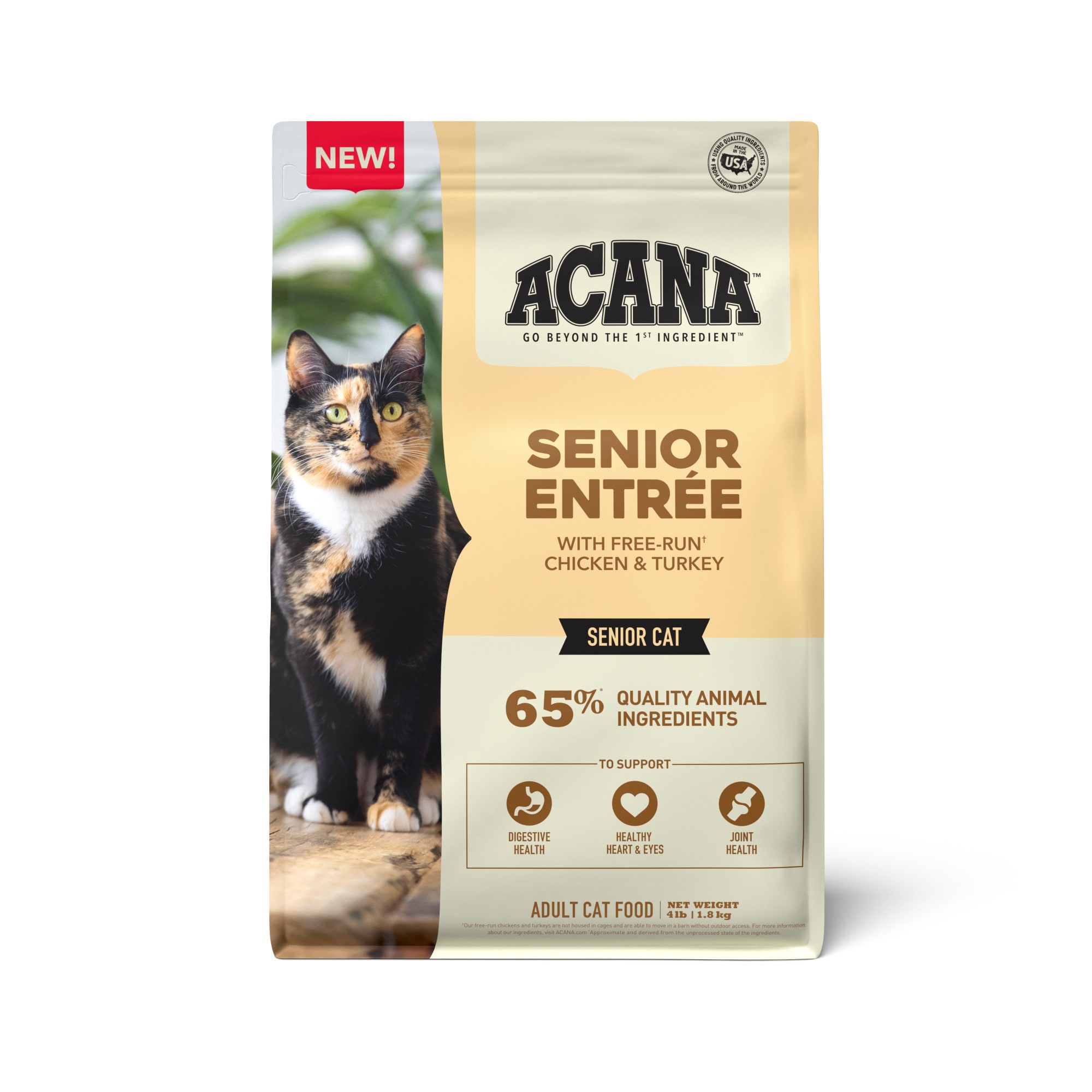 ACANA Senior Entree Chicken, Turkey and Duck Dry Cat Food, 4 lbs. | Petco