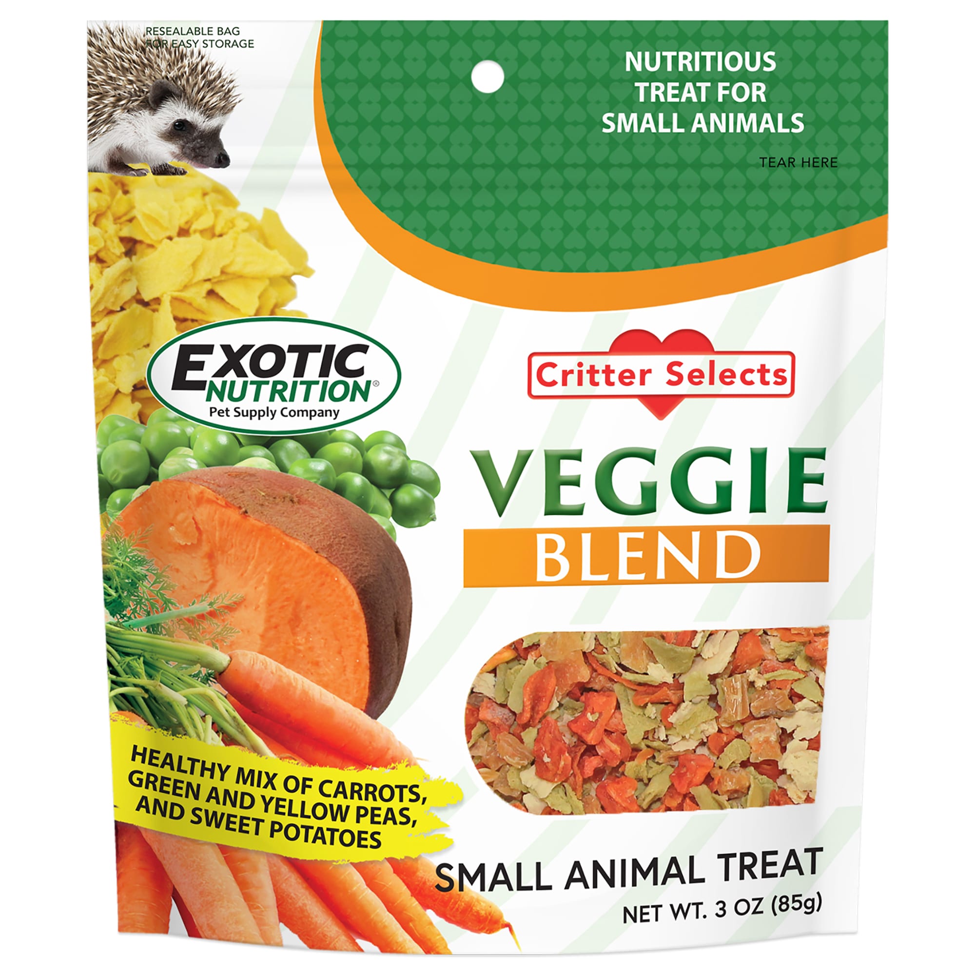 Exotic Nutrition Critter Selects Veggie Blend Treat, 3 oz. | Petco