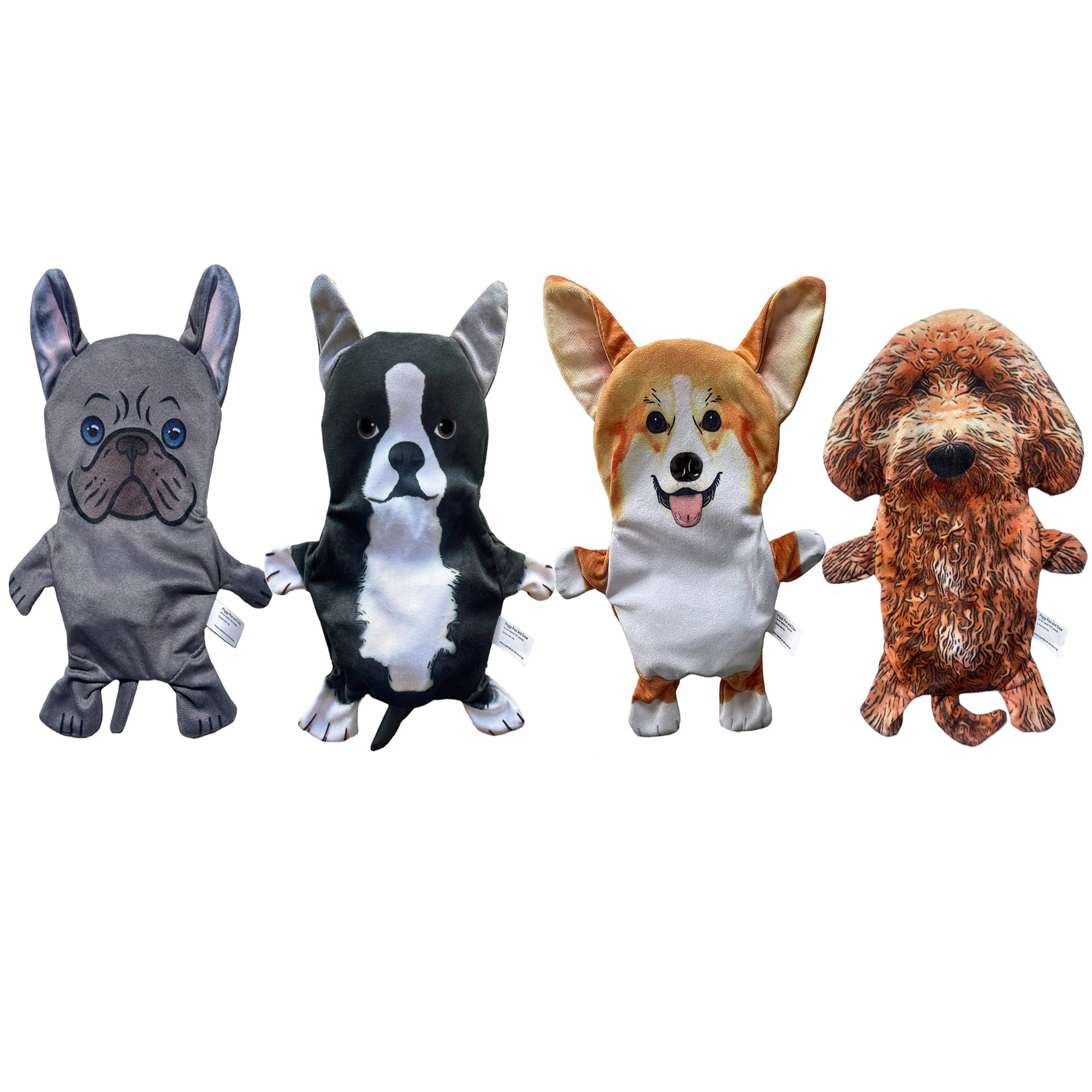 Piggy Poo and Crew Dog Paper Crinkle Squeaker Toy, Small, Pack of 4 | Petco