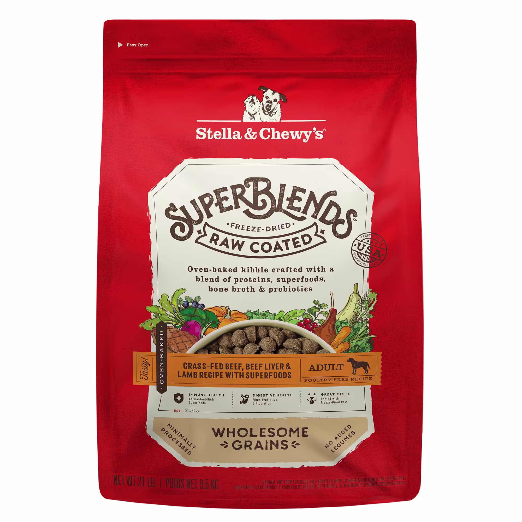 Stella & Chewy's SuperBlends Wholesome Grains Beef & Lamb Recipe Dry ...