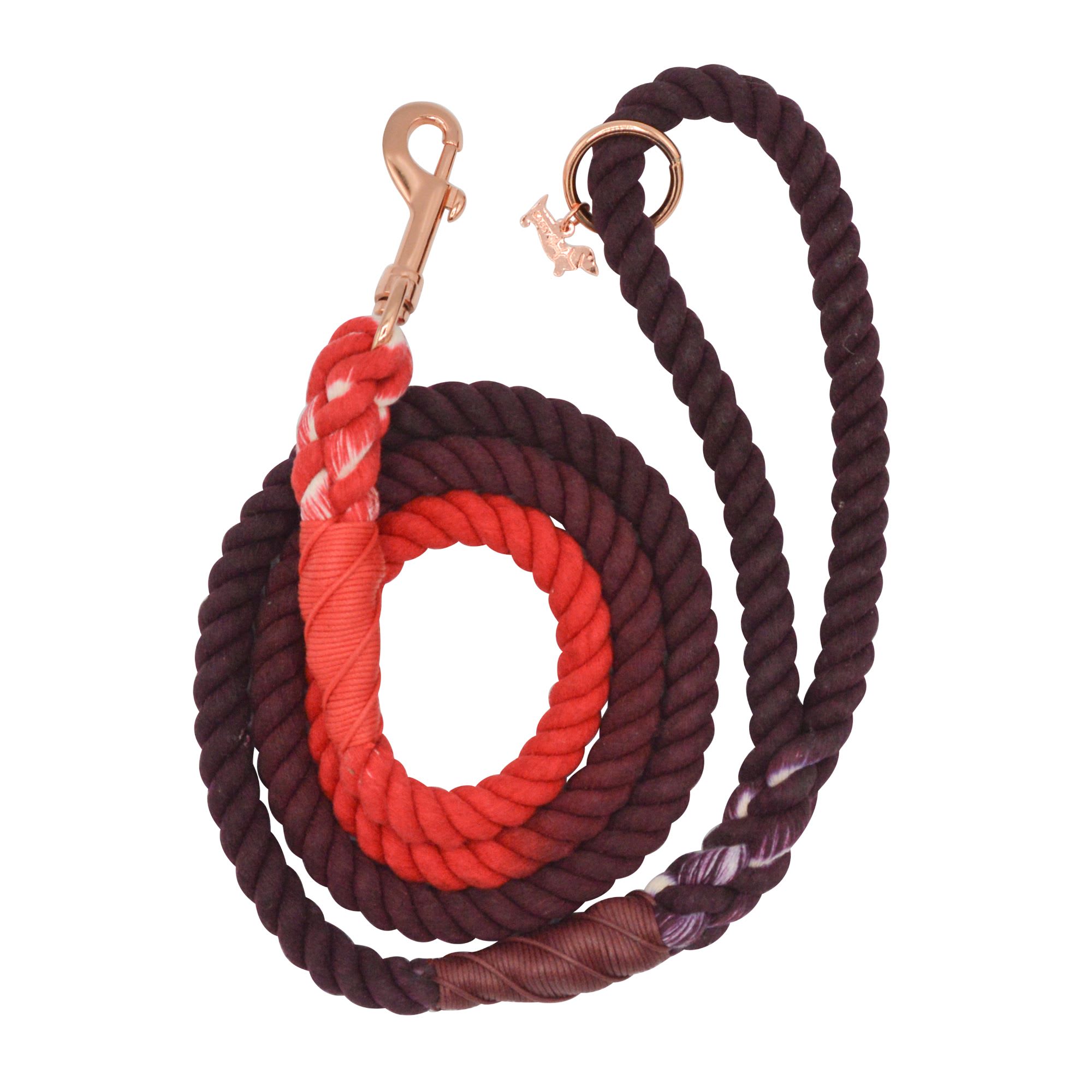 Sassy Woof Rope Dog Leash, Ruby, 5 ft. Long, 1 in. Wide | Petco