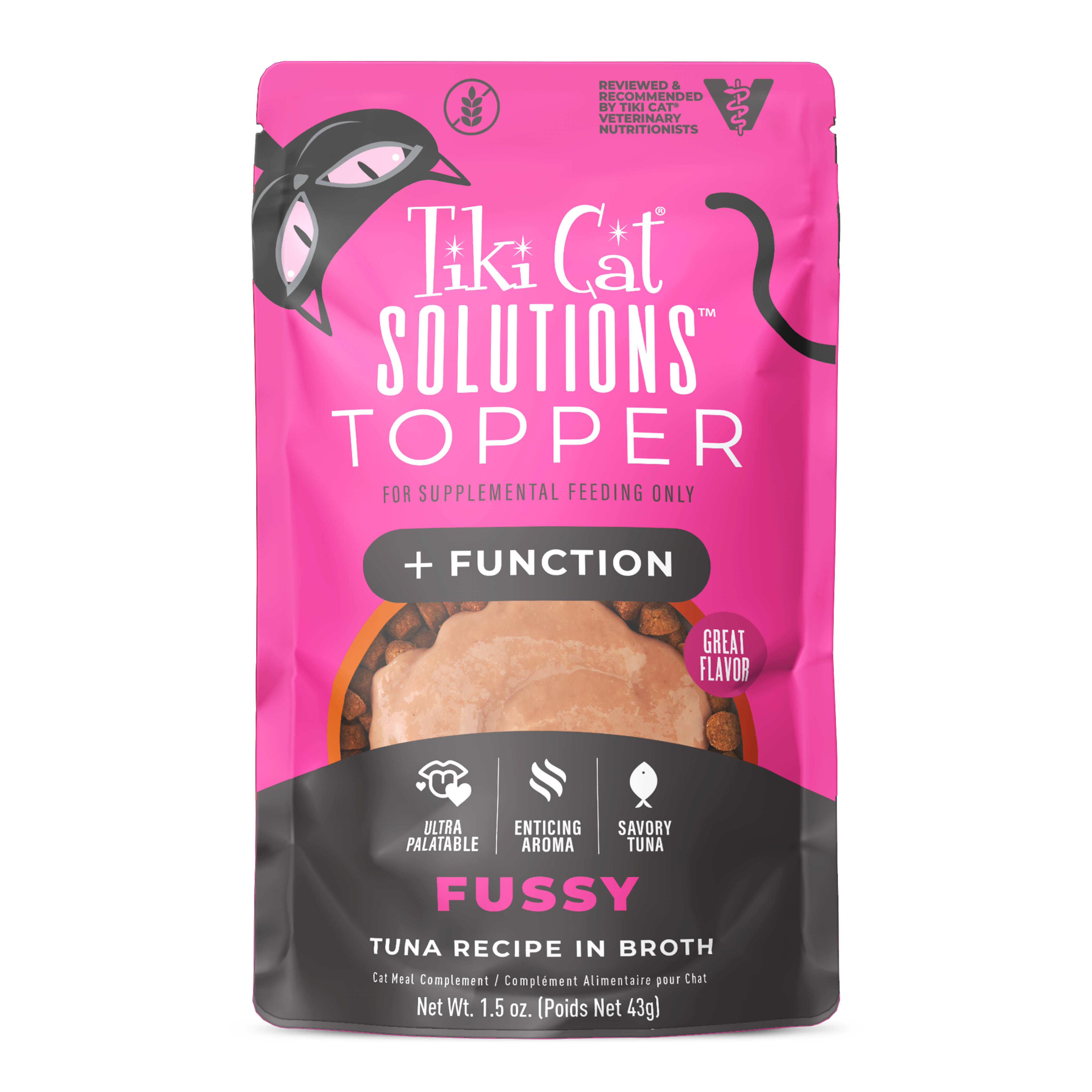 Tiki Cat Born Carnivore Functional Topper Fussy Wet Food for Cats, 1.5 ...