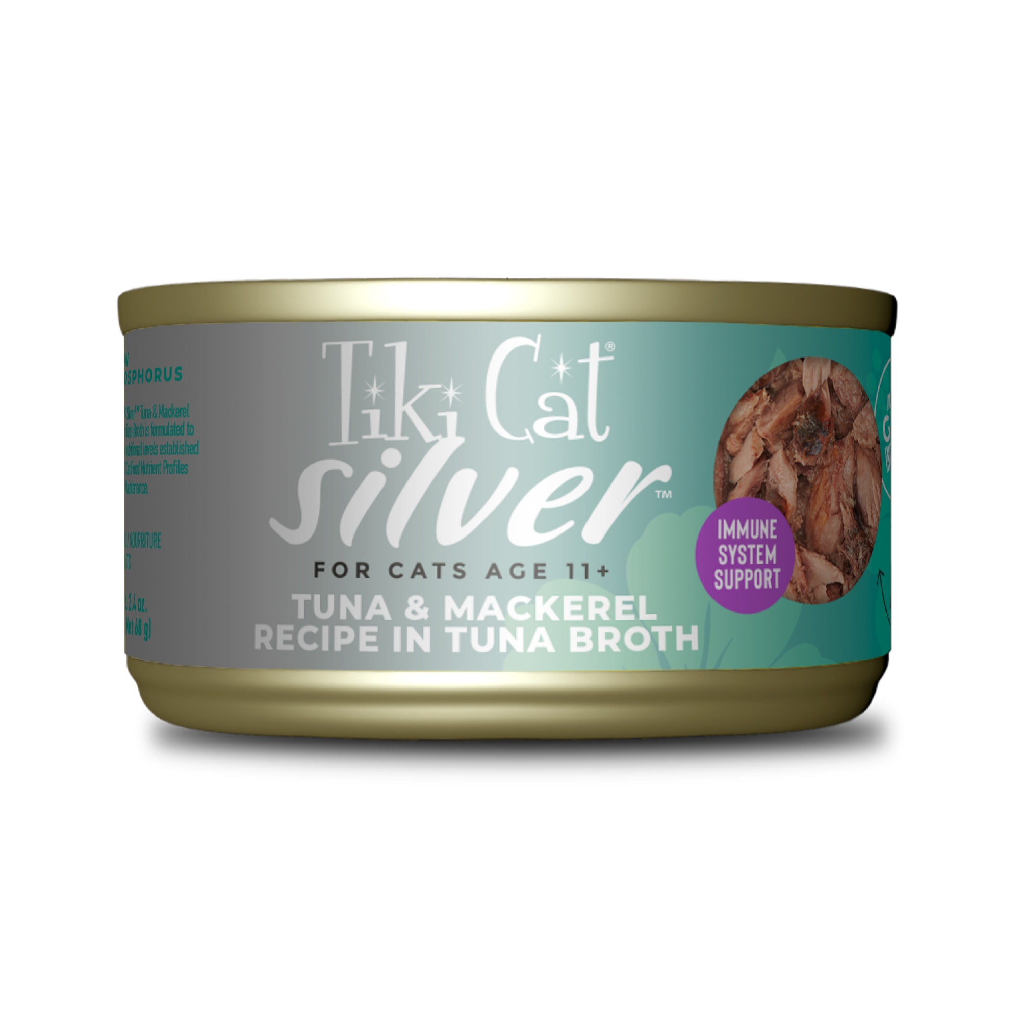 Tiki Cat Silver Tuna & Mackerel Seniors Wet Cat Food, 2.4 oz. | Petco