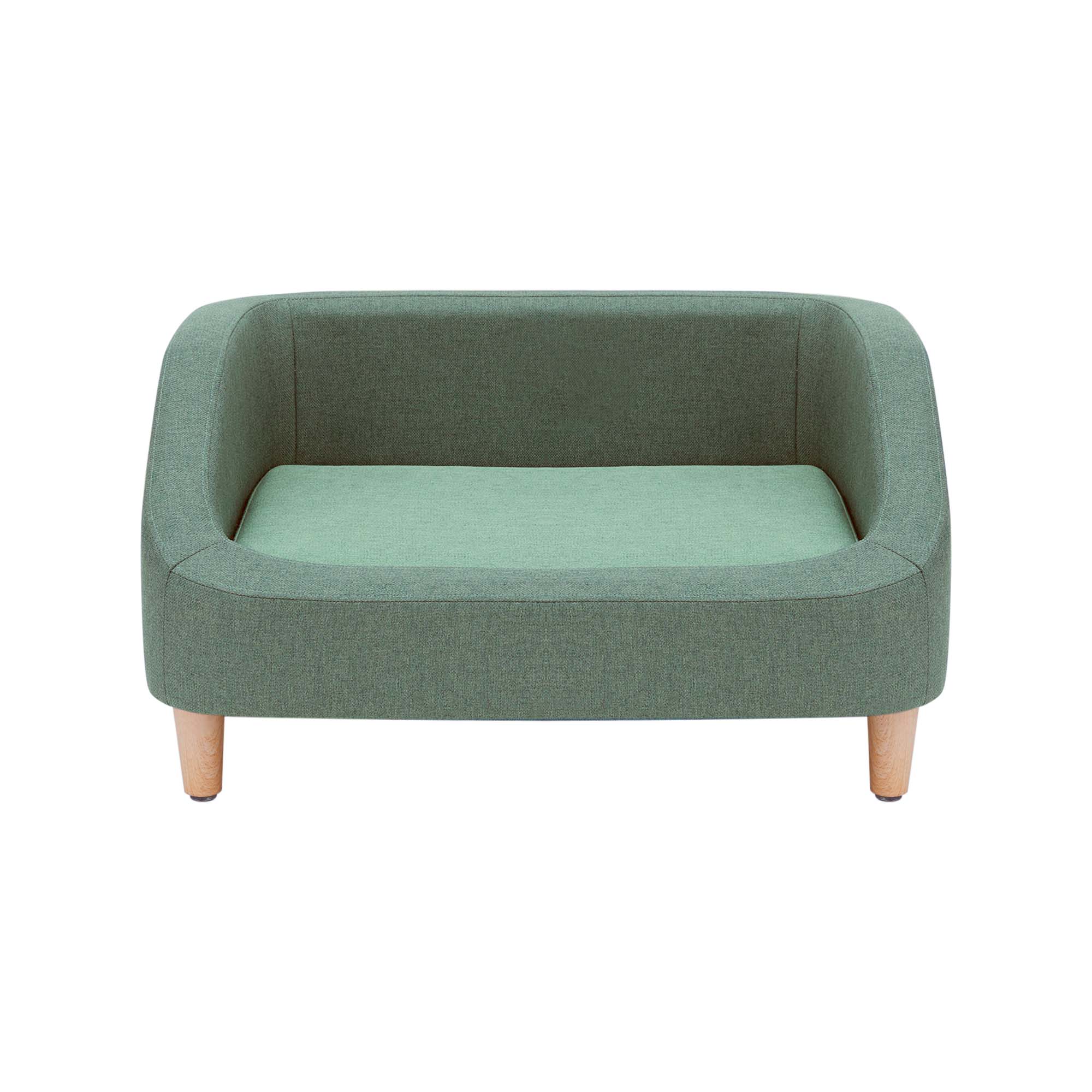Teamson Pets Sea Green Bennett Linen Sofa Bed for Dogs, 29.75" L X 21. ...