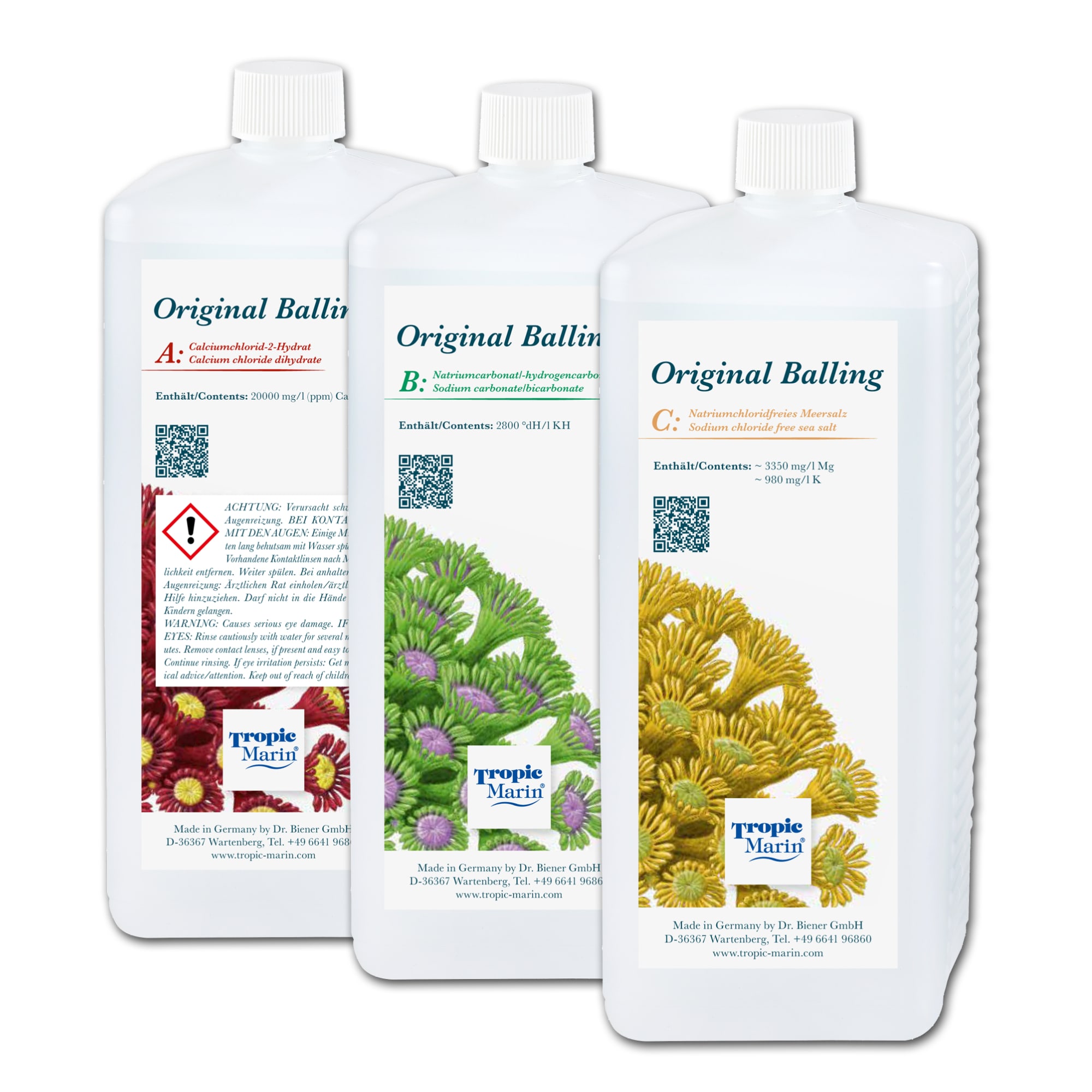 Tropic Marin Original Balling Parts A, B & C Liquid Set | Petco